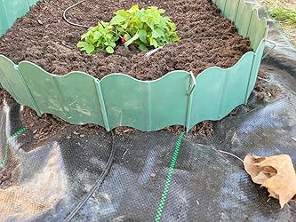 Amazon.com : HIKUIBU Garden Edging Border, 25PCS Plastic Landscape Edging Border No Dig, Garden ...