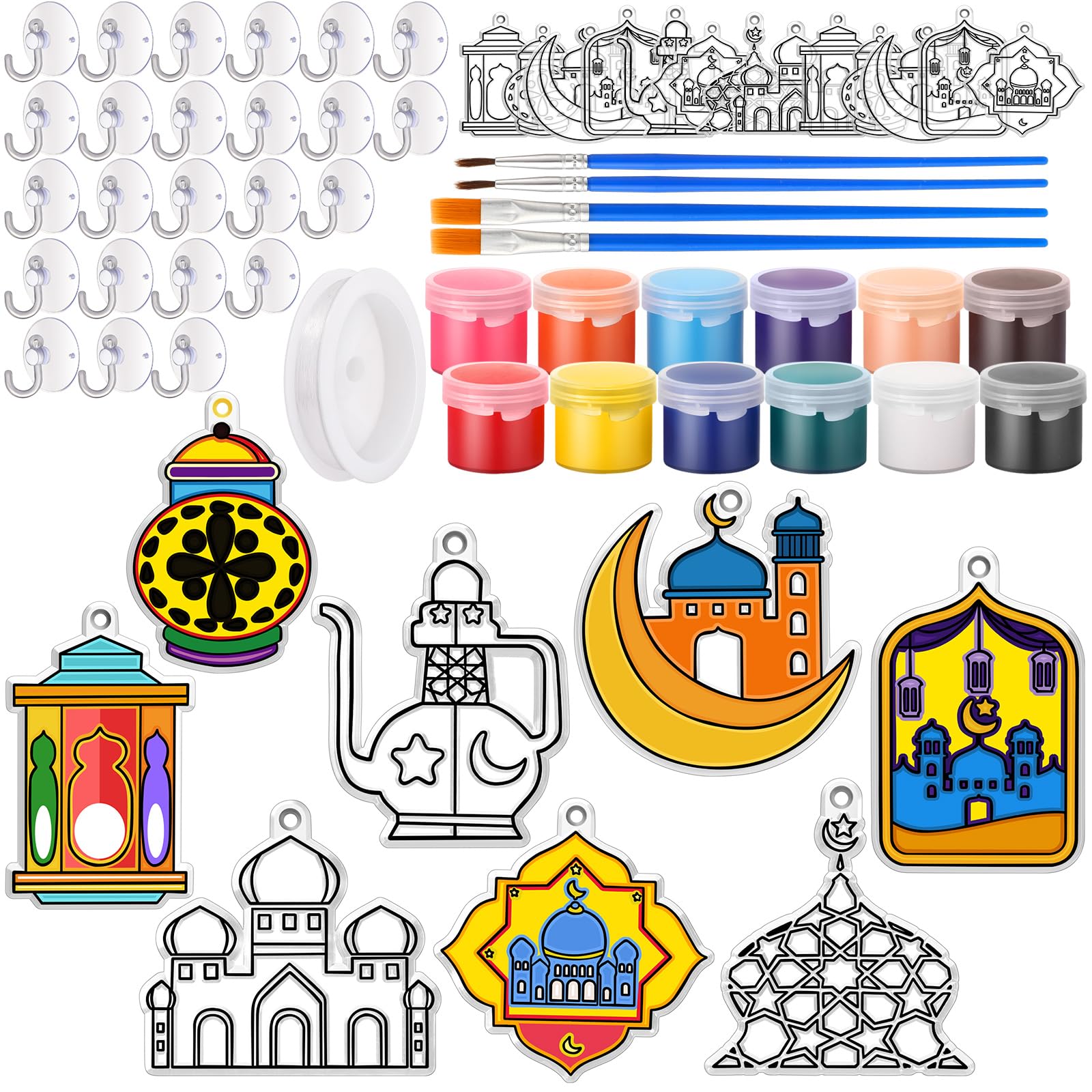 Snapklik.com : Cholemy 24 Sets Eid Al Fitr Sun Catcher Kit Include ...
