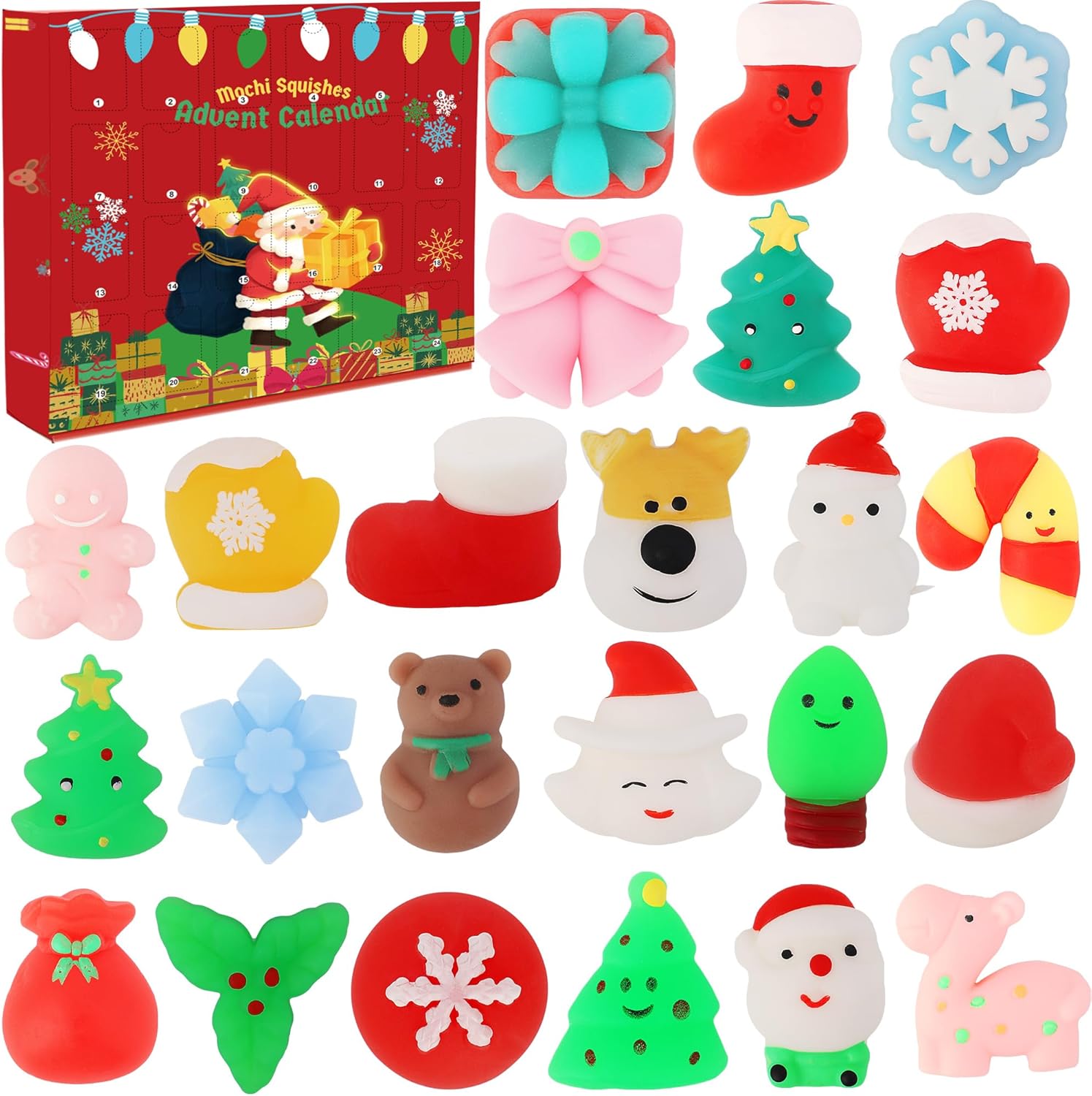 Lubibi Calendrier de l'Avent 2024 avec 24PCS Mignons Calendrier de Noël ...