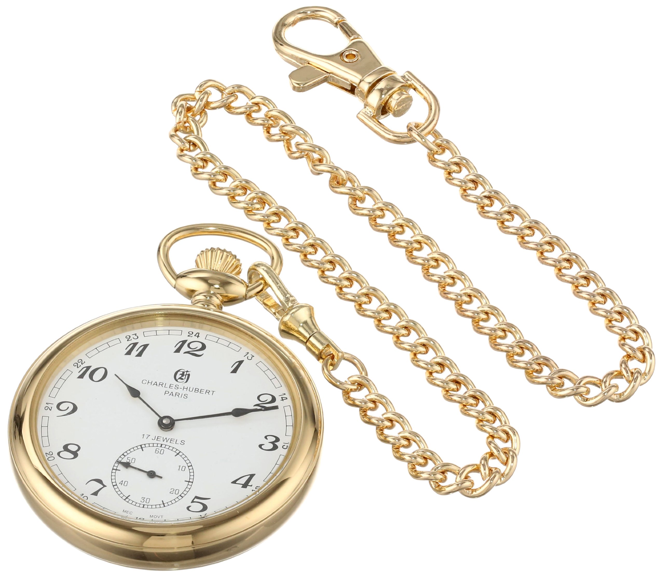 Amazon.com: Charles-Hubert, Paris Gold-Plated Open Face Mechanical ...