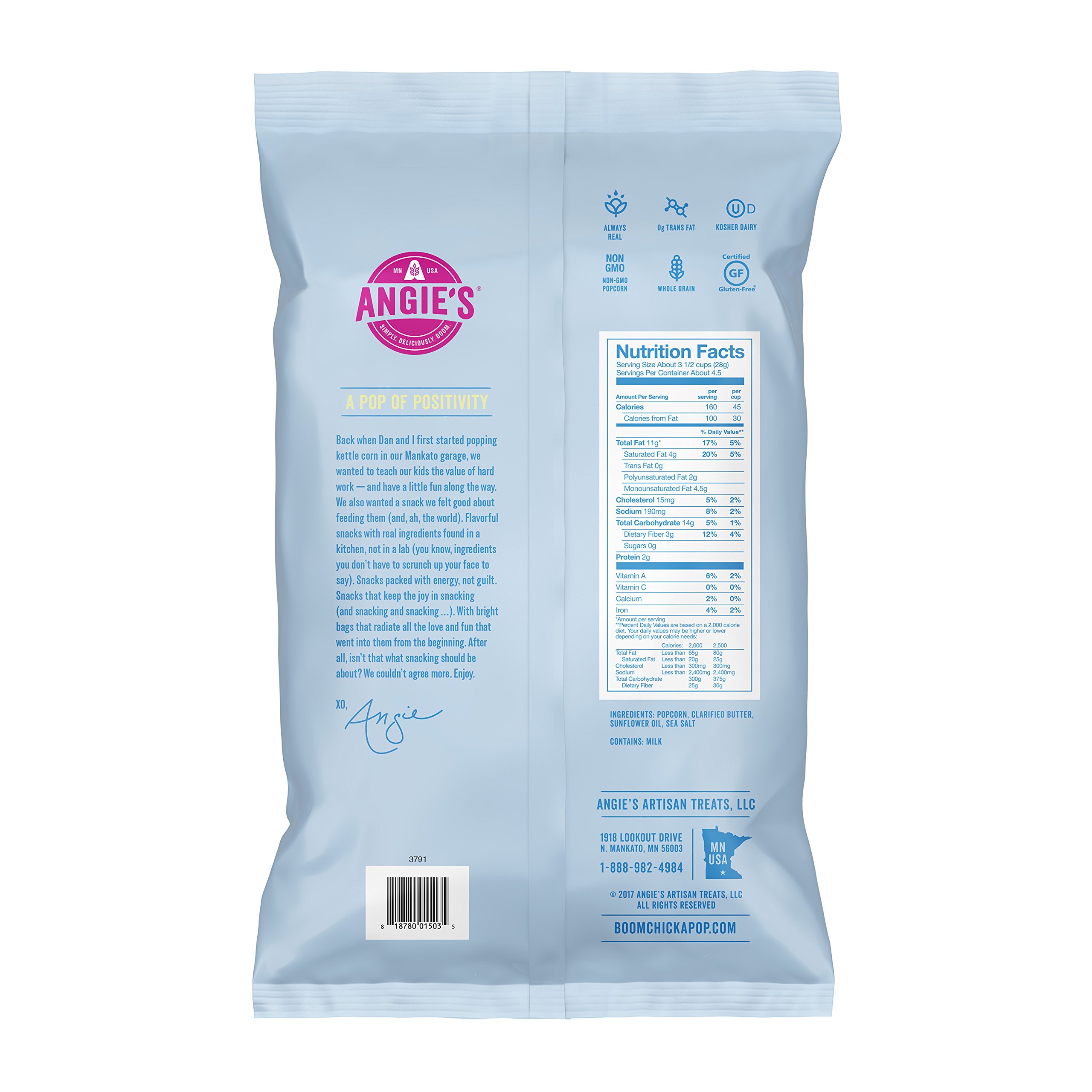 Snapklik.com : Angies BOOMCHICKAPOP Real Butter Popcorn, 4.4 Oz
