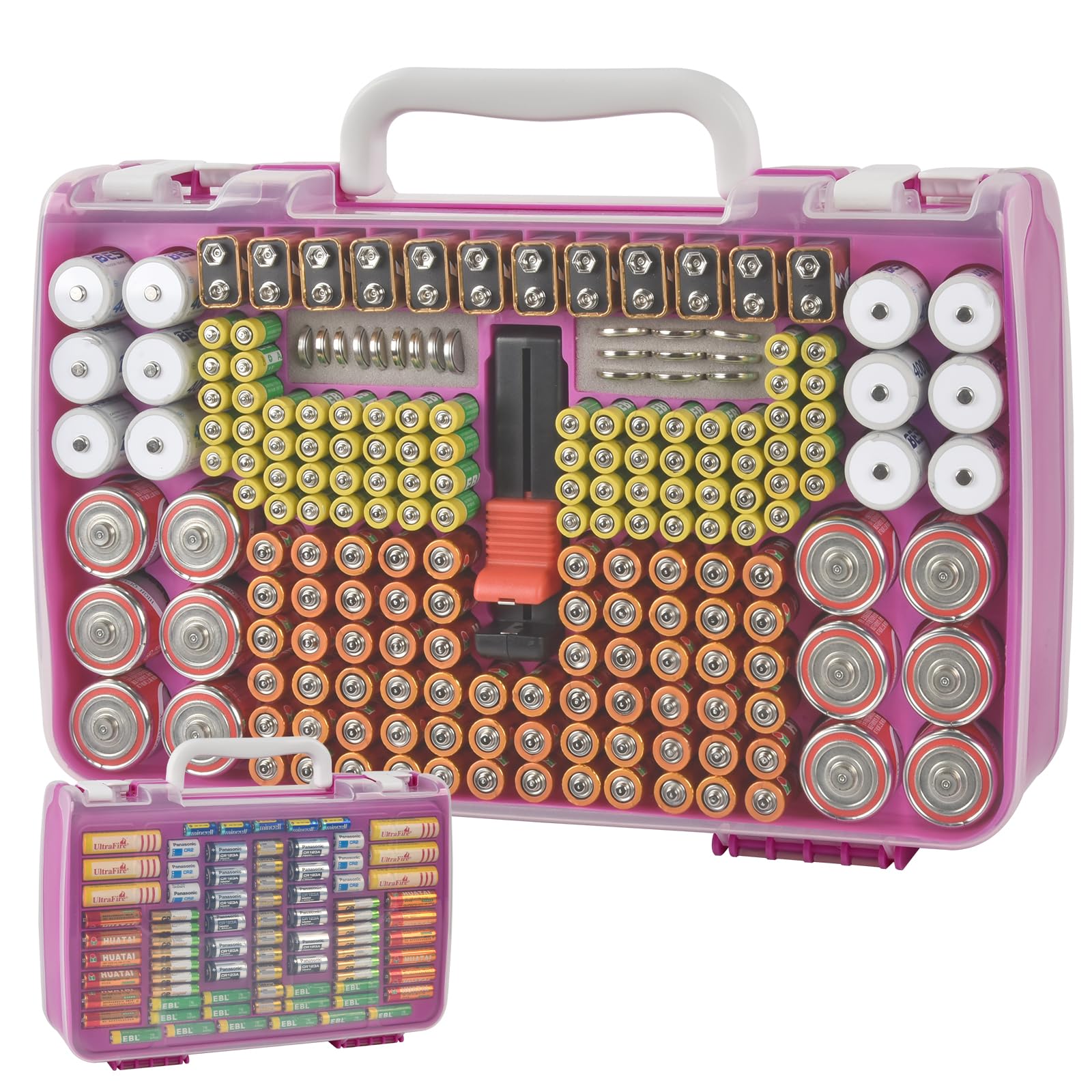 Amazon.com: Battery Organizer Storage Holder Case with Double-Sided ...