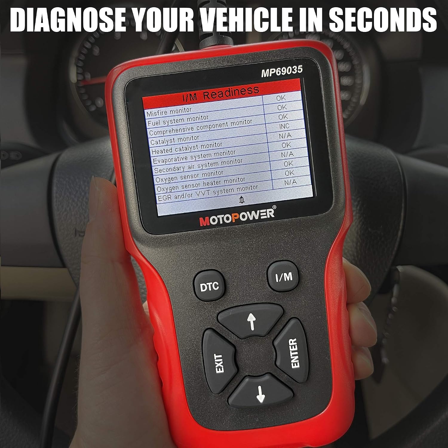 Buy MOTOPOWER MP69035 OBD2 Scanner Universal Car Engine Fault Code ...