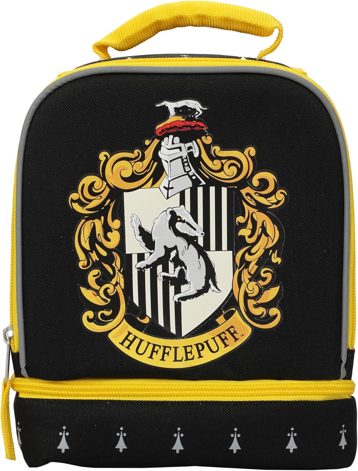 Amazon.com: Harry Potter Hufflepuff Crest Dual Compartment Lunch Bag ...