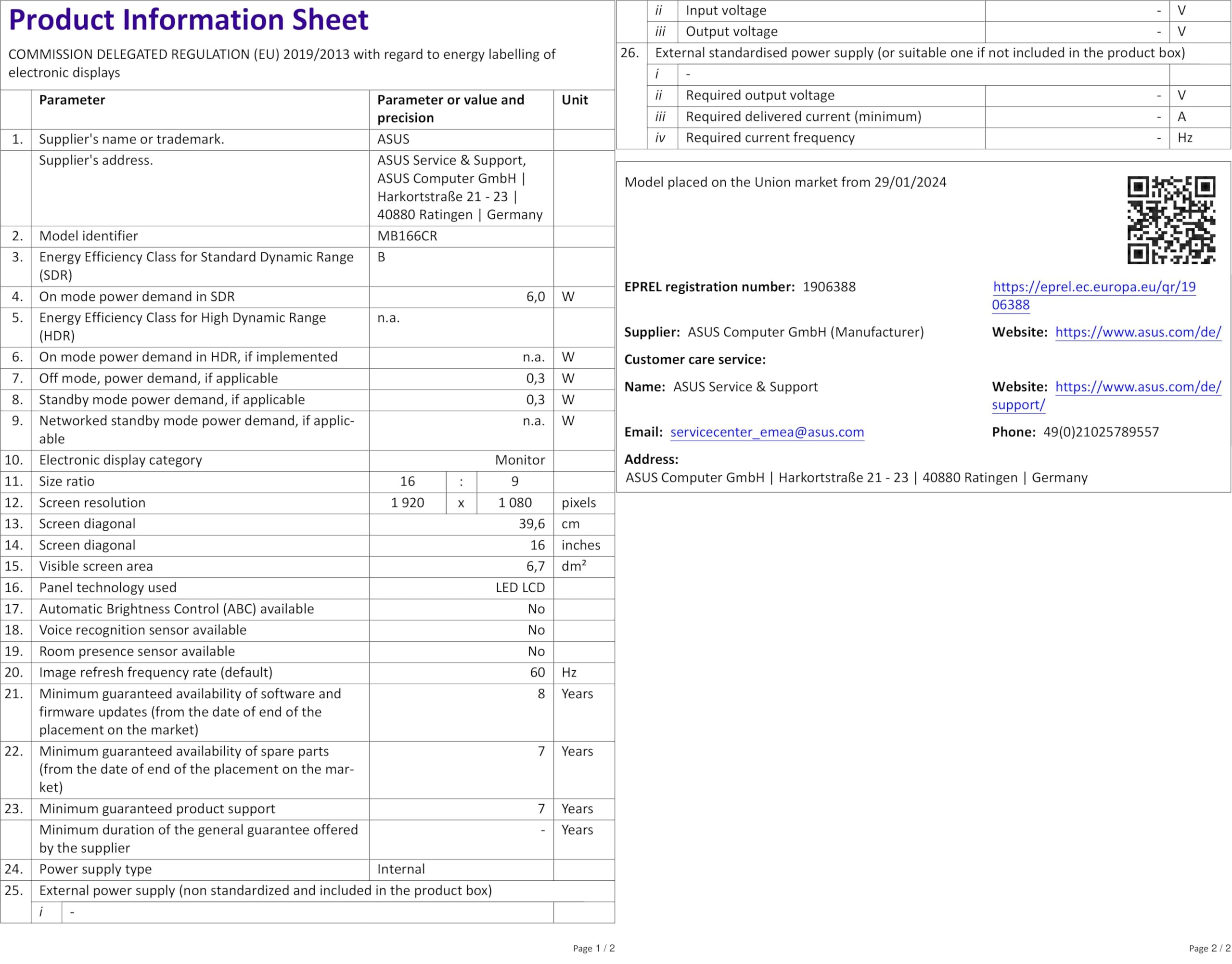 Dell P1424H 14 Inch Full HD (1920x1080) Portable Monitor, 60Hz, IPS ...