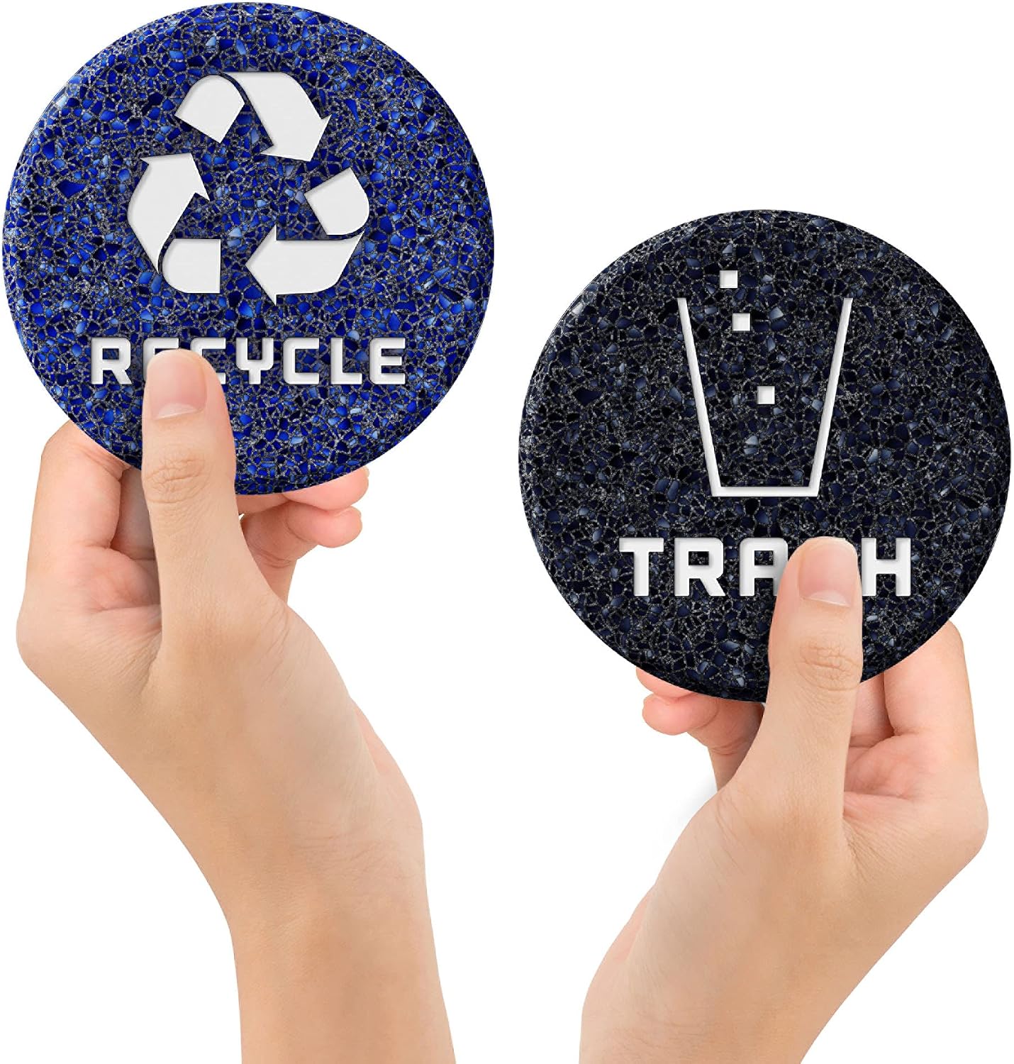 Buy 6 Pack Recycle Logo and Trash can Sticker to Organize Your Trash ...
