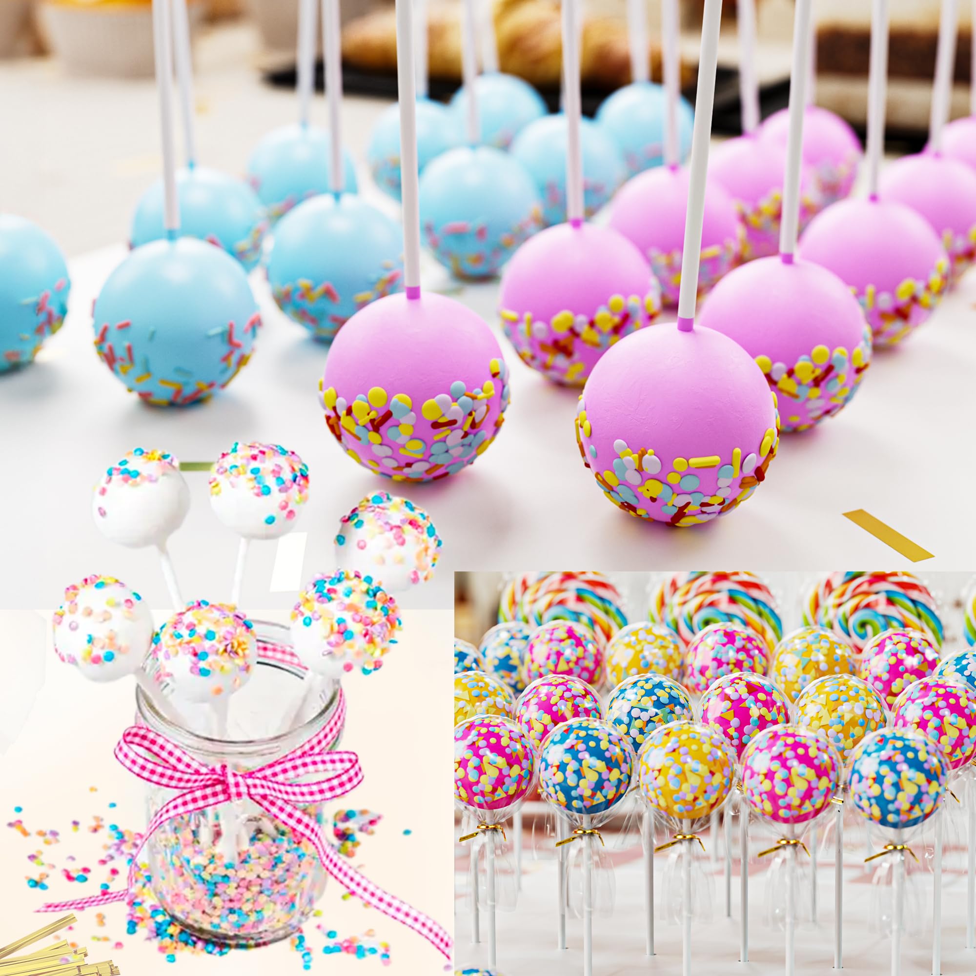 Snapklik.com : Cake Pop Thick Sticks And Wrappers Kit, Including 100ct ...