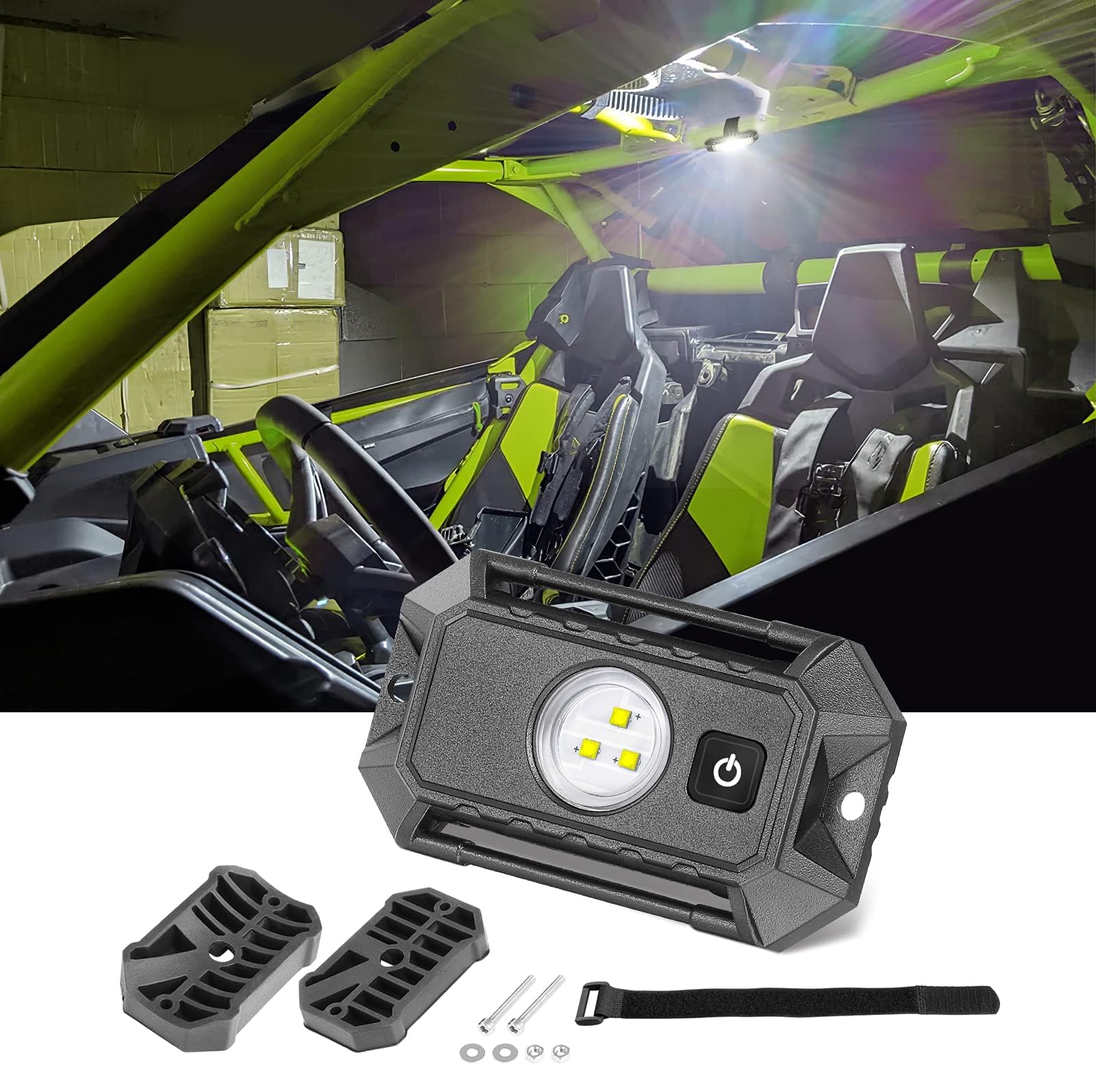 Amazon.com: LED Dome Light, ROADOR UTV Interior Dome Light w/Switch 12V Wired Universal Roll Bar ...