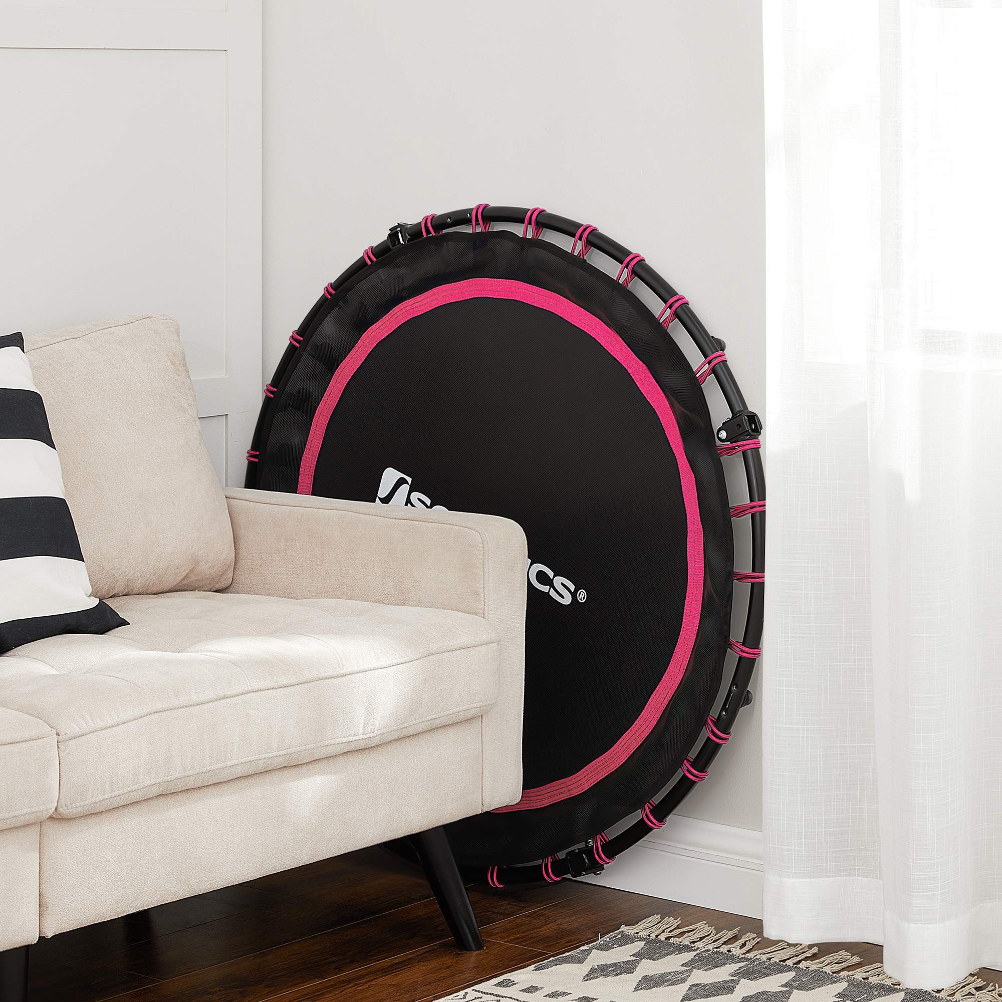 SONGMICS 40 Inches Mini Fitness Trampoline, Fitness Rebounder with ...