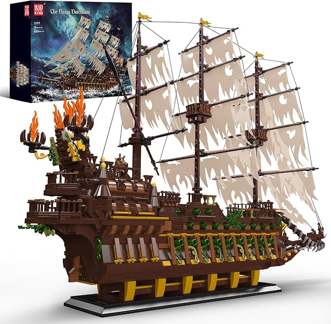 Amazon.com: Mould King Large Pirates Ship Model Building Blocks Kits ...