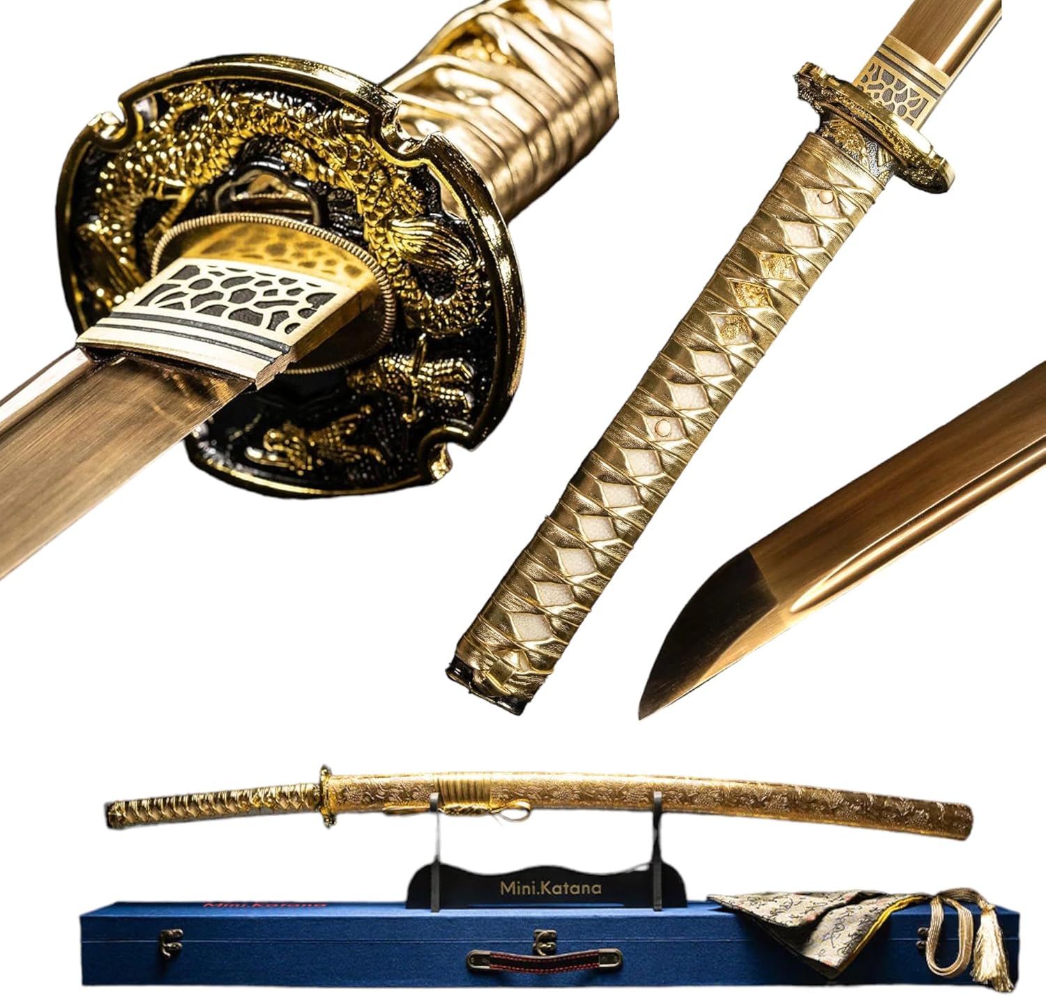 Amazon.com : Mini Katana - Authentic Japanese Samurai Sword - Carbon ...