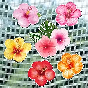 Amazon.com: Konohan 12 Pcs/6 Pairs Screen Door Magnets Hibiscus ...