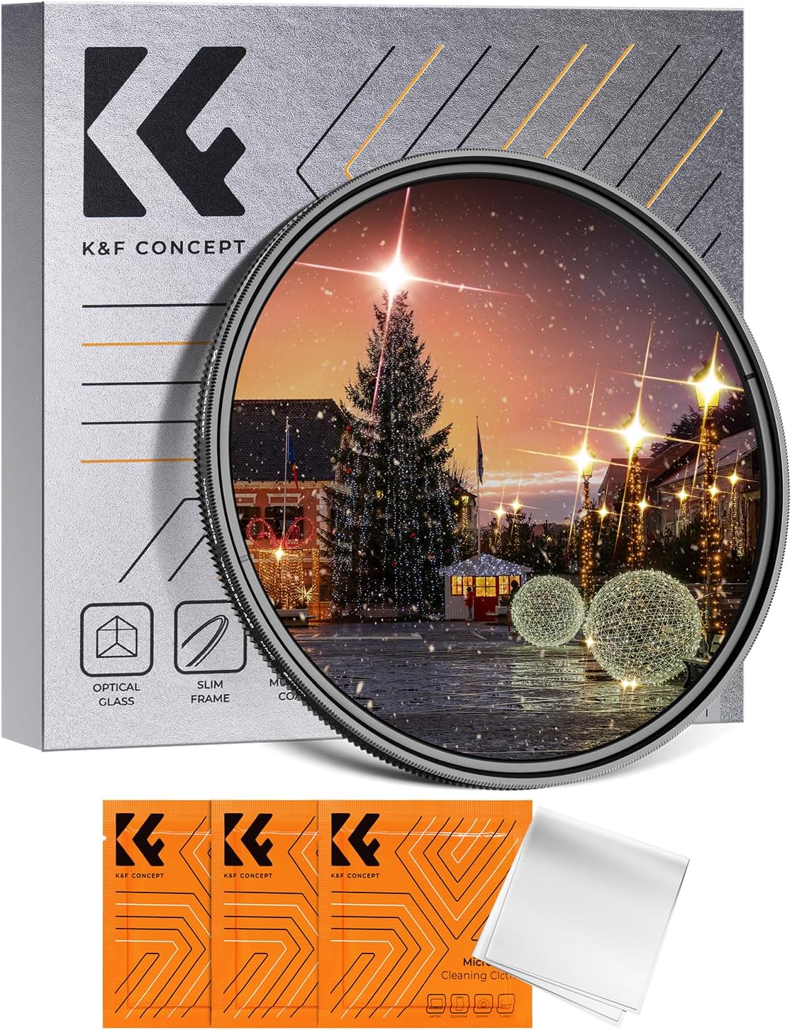 Amazon.com : K&F Concept 82mm Variable Star Filter Cross Screen ...