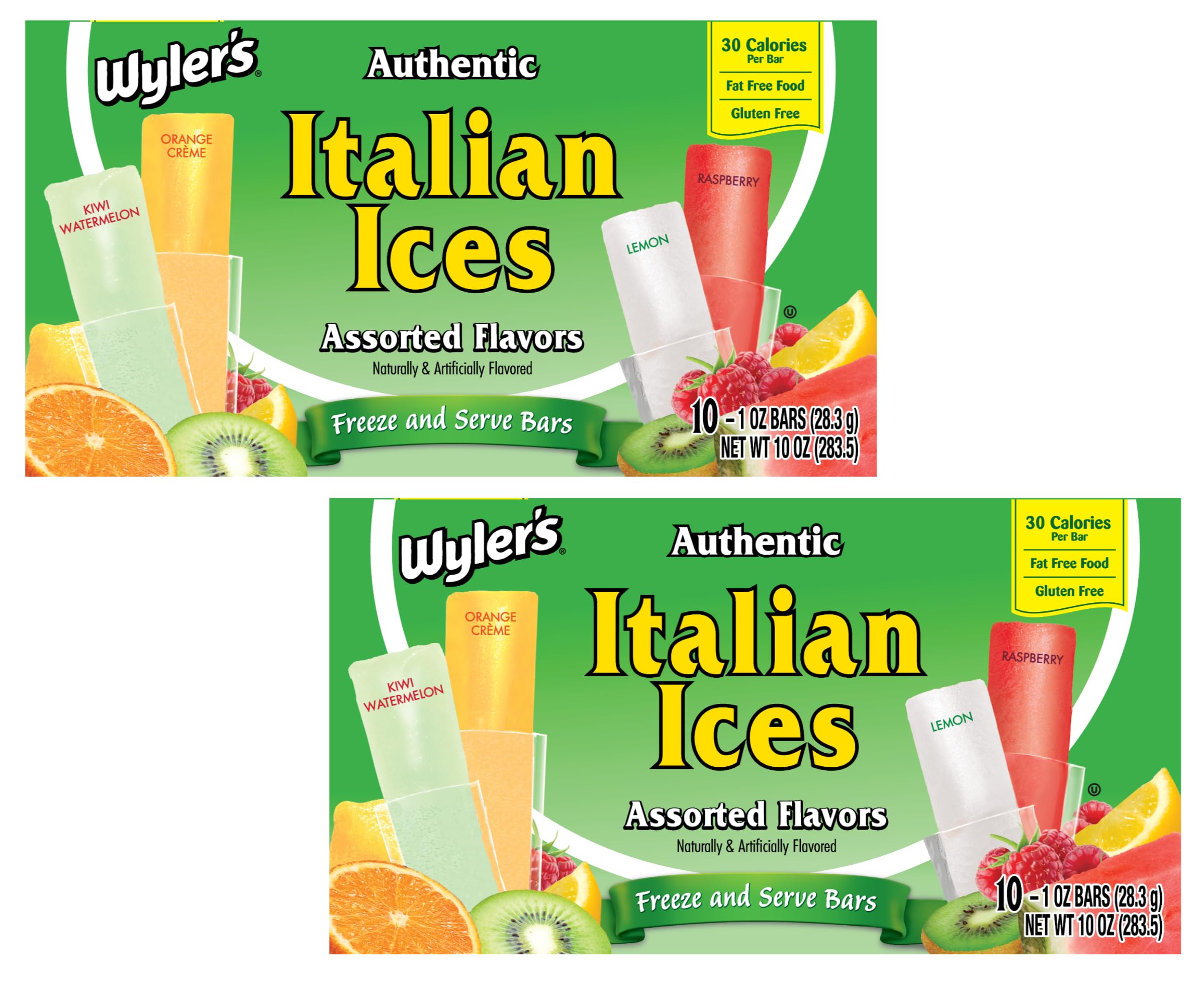 Amazon.com : Wyler's Authentic Italian Ices Assorted Flavors - Pack of ...