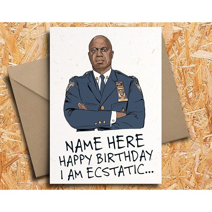 Buy Brooklyn Nine Nine Captain Holt Personalised Birthday Card 9 9 Fan ...