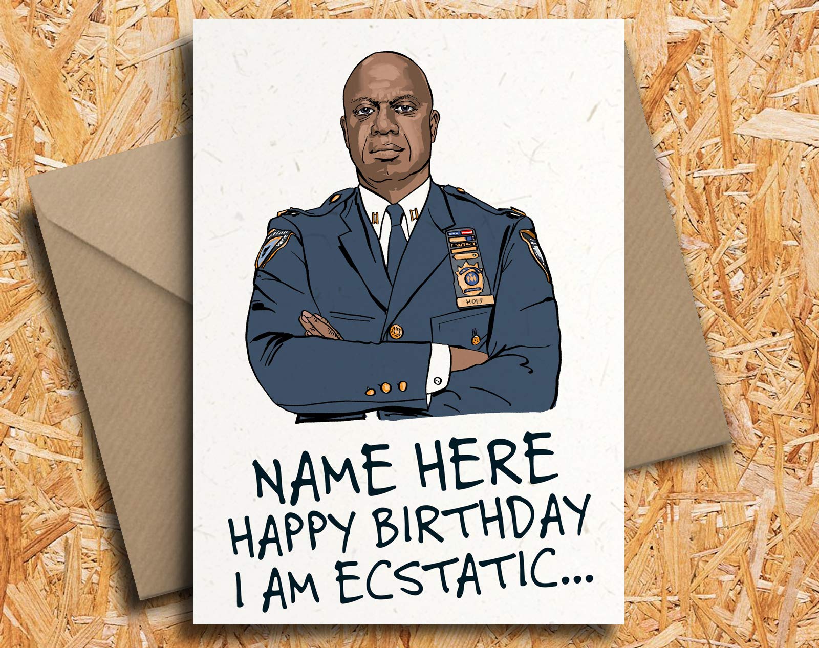 Buy Brooklyn Nine Nine Captain Holt Personalised Birthday Card 9 9 Fan ...
