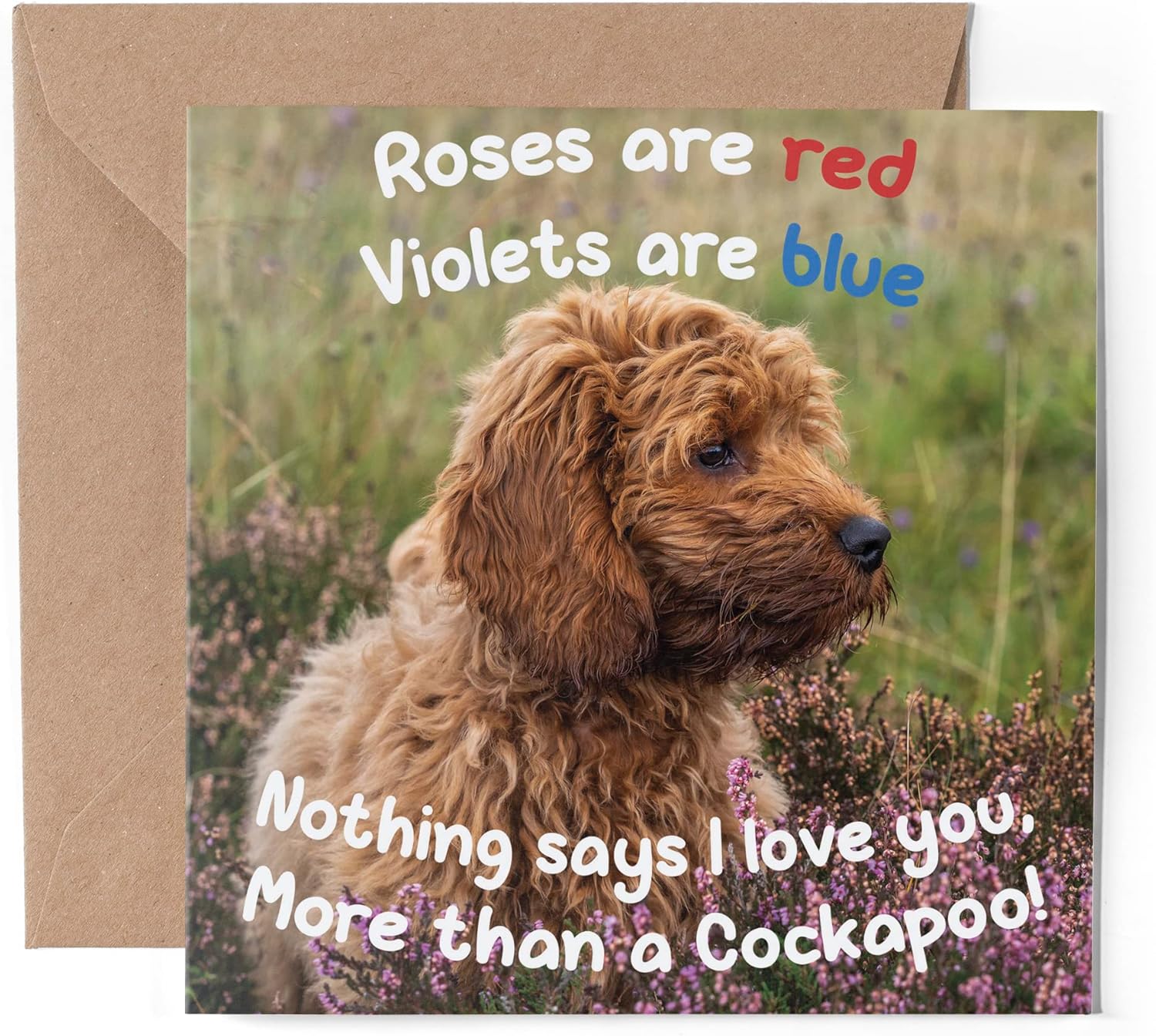 1 x Greeting Card - Cockapoo Love You Puppy Dogs Pets Birthday ...