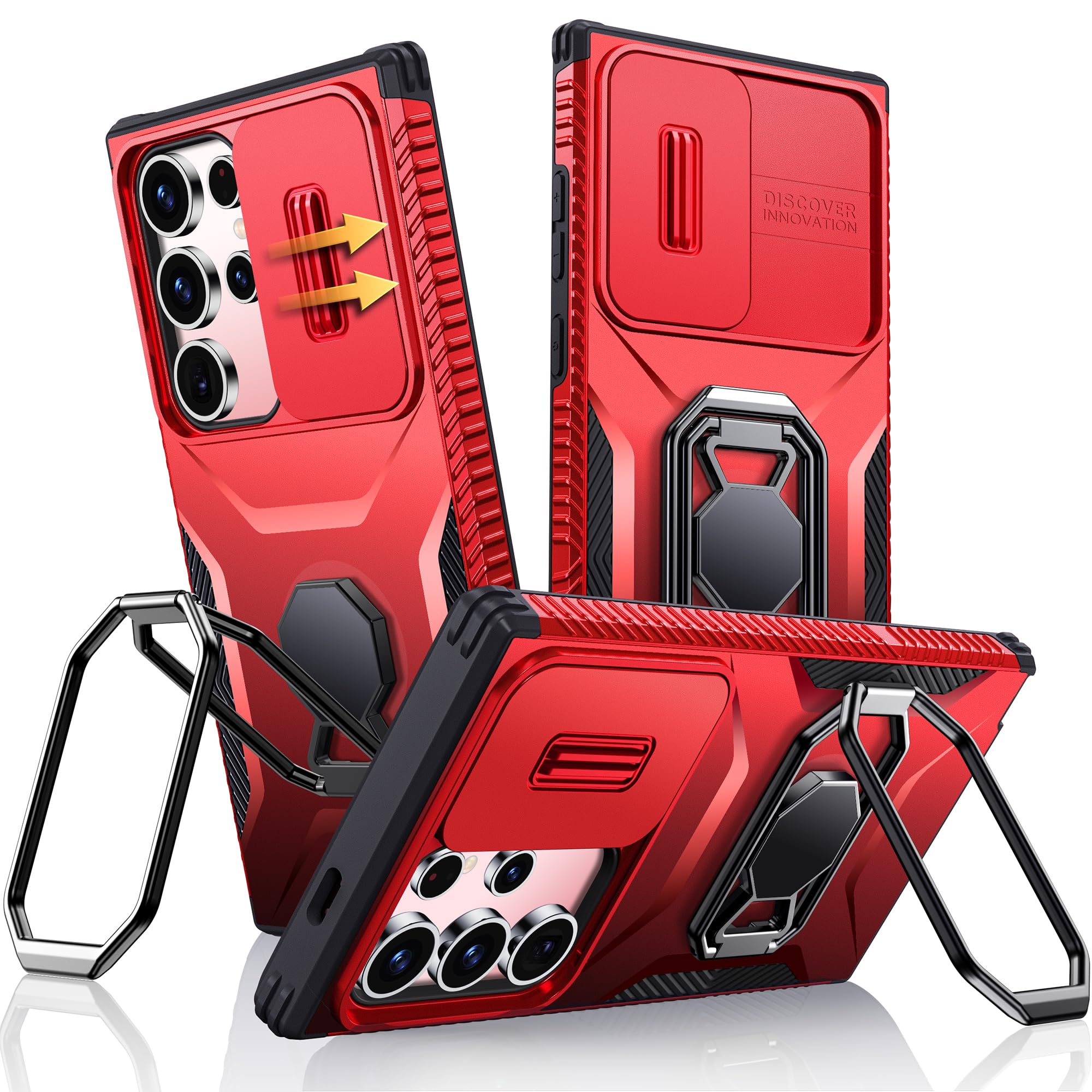 Amazon.com: XYZ for Samsung Galaxy S23 Ultra Case with Stand, Phone Case with Slide Camera Cover ...