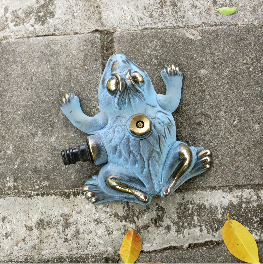 Amazon.com : Brass Decorative Lawn & Garden Sprinkler - Frog ...