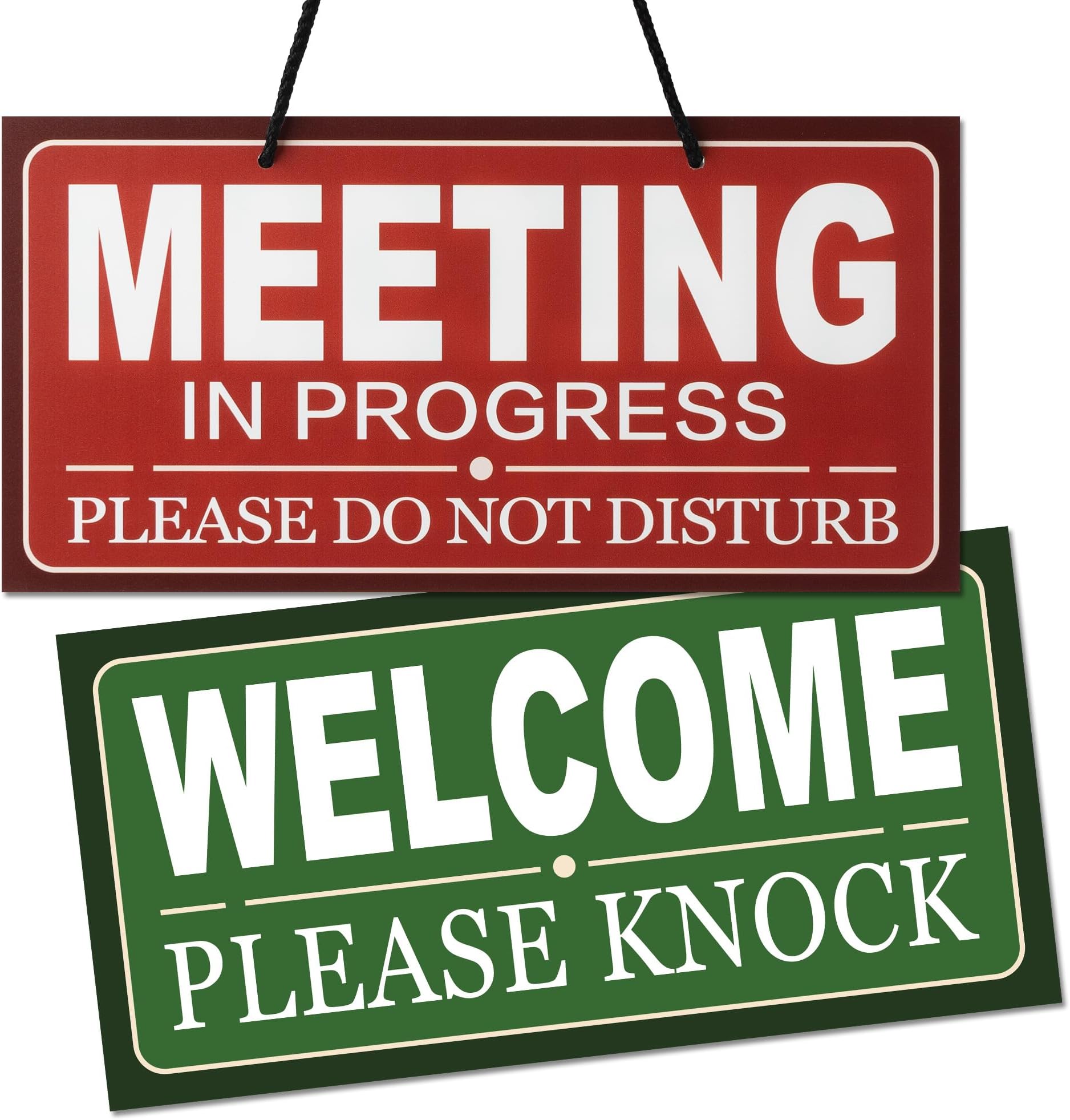 Amazon.com : Double-Sided Office Door Hanger Sign, Acrylic Welcome ...
