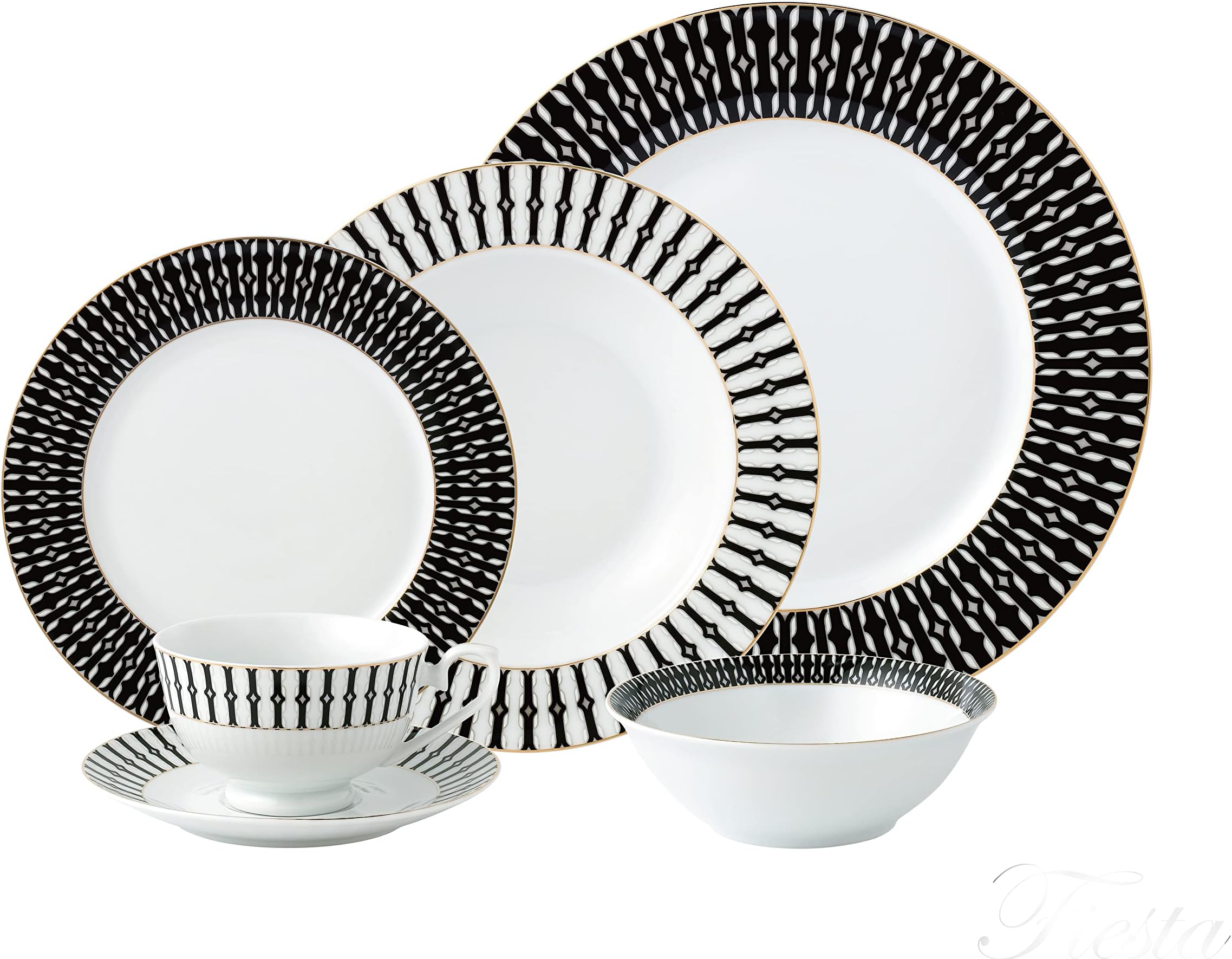 Amazon.com | Lorren Home Trends 57-Piece Porcelain Dinnerware Set ...