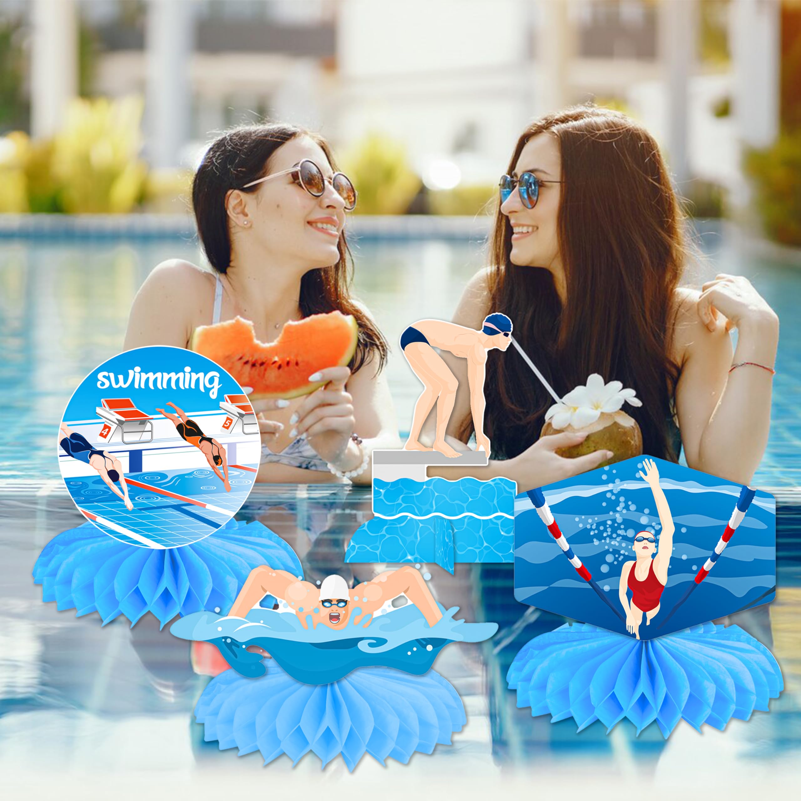 Pool Party Centerpiece Ideas 8pcs Beach Honeycomb Centerpieces Beach