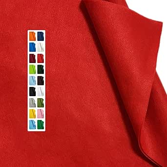 Amazon.com: Red Felt Fabric - 1.6mm Thickness 36" X 18" Square Flexible ...