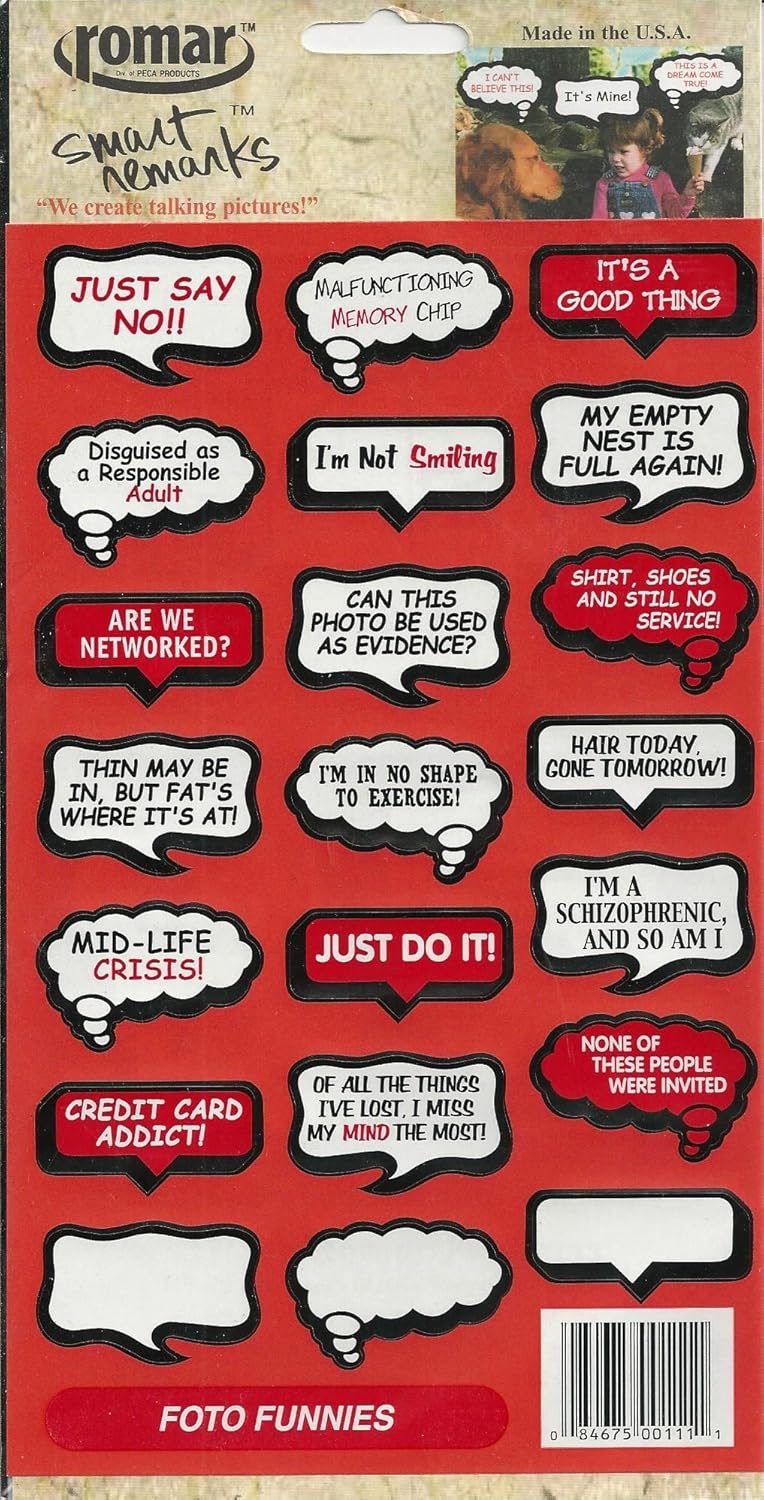 Amazon.com: Smart Remarks Foto Funnies Stickers