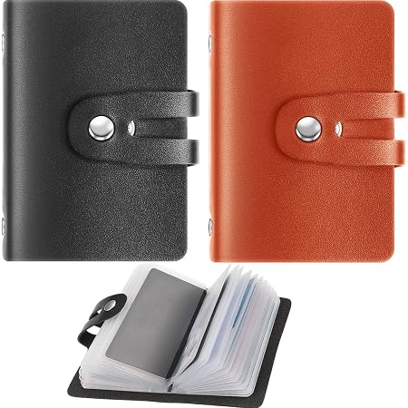 Amazon.com : Business Card Book Organizer, Wisdompro Premium PU Leather ...