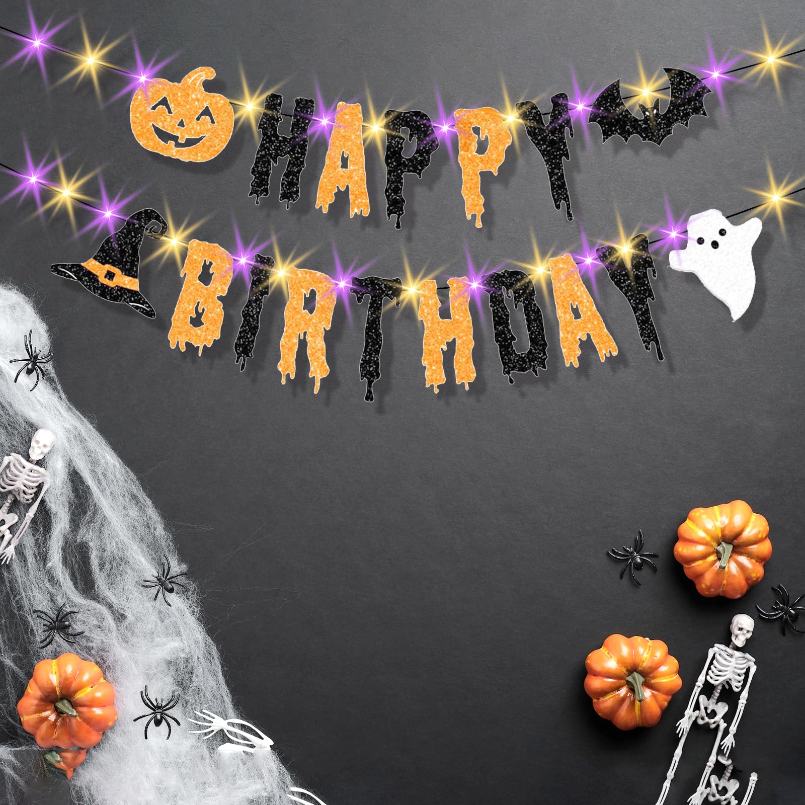 Happy Birthday Halloween Theme Halloween – BigBigBee Party Sign