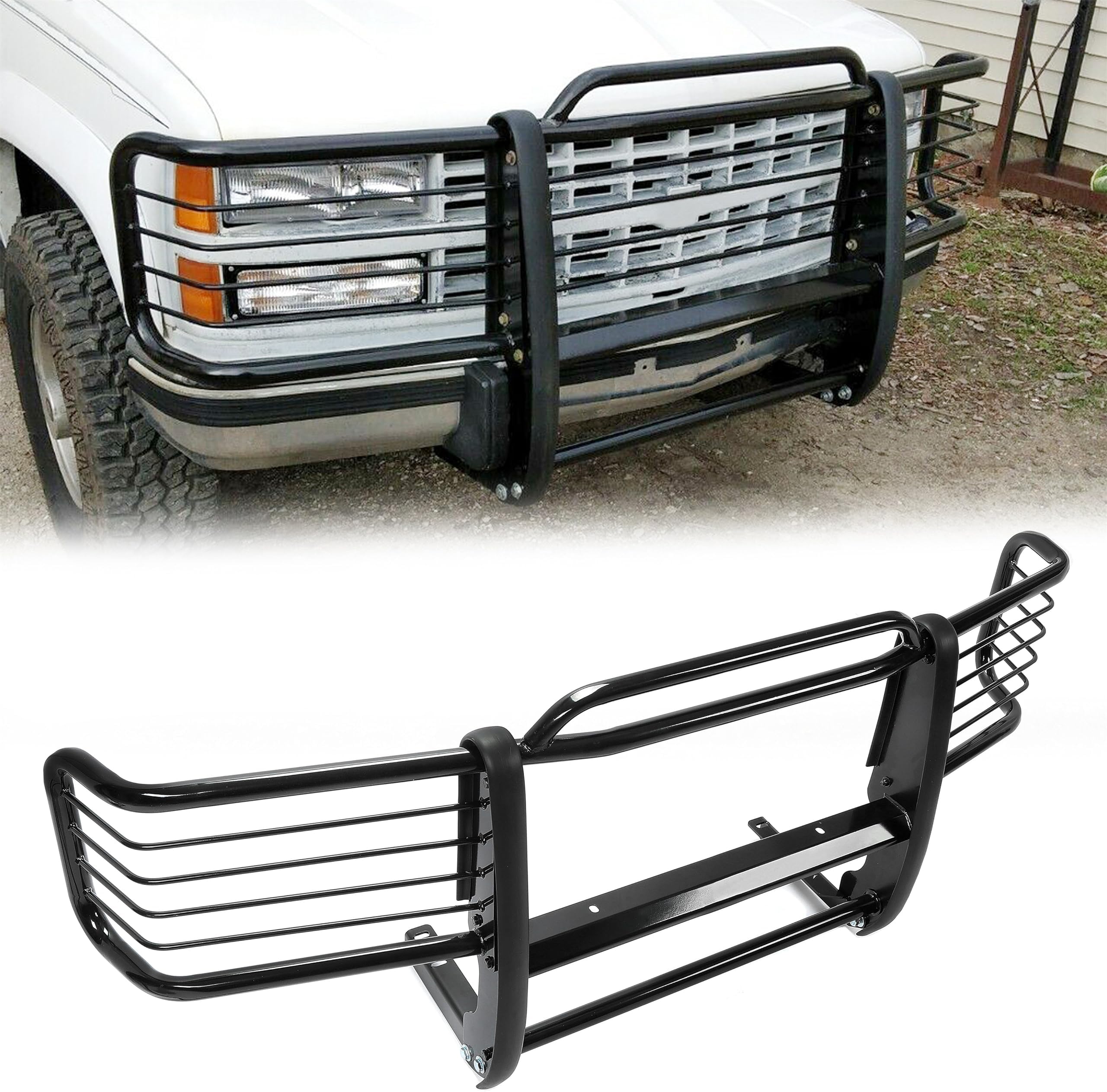 Amazon.com: DNA MOTORING GRILL-G-026-BK Front Bumper Brush Grille Guard ...