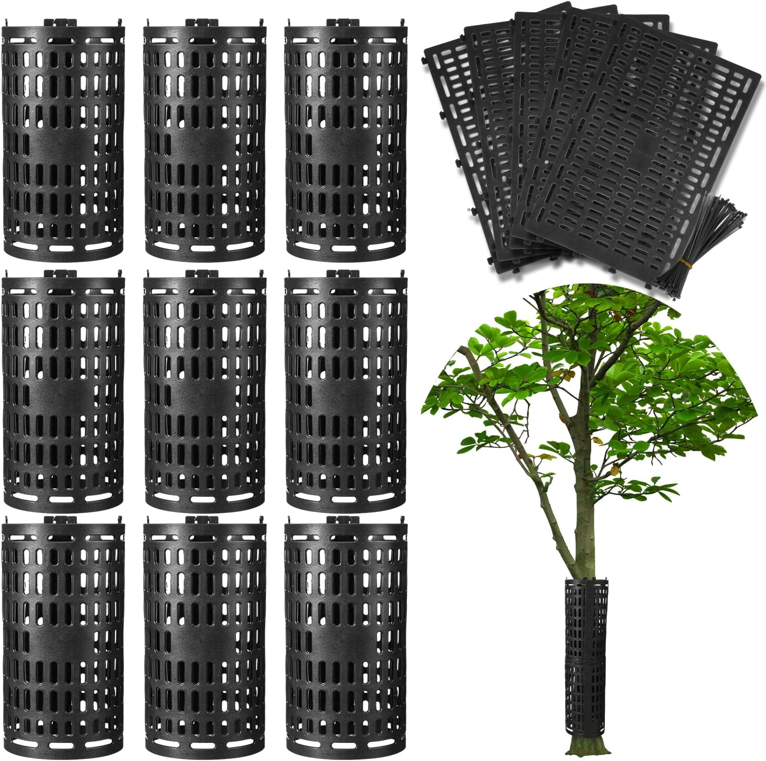 Amazon.com : Wesnoy 36 Pcs Tree Guard Protector Plastic Plant and Tree ...