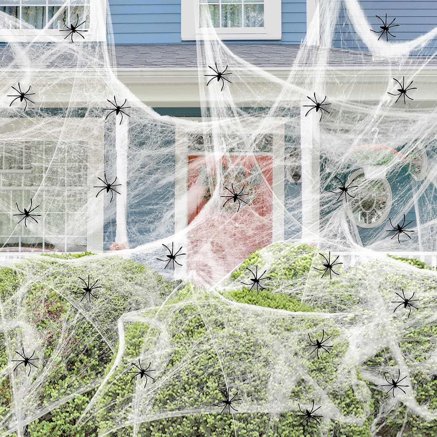 Amazon.com : Nirohee 900 Sqft Spider Webs Halloween Decorations with ...