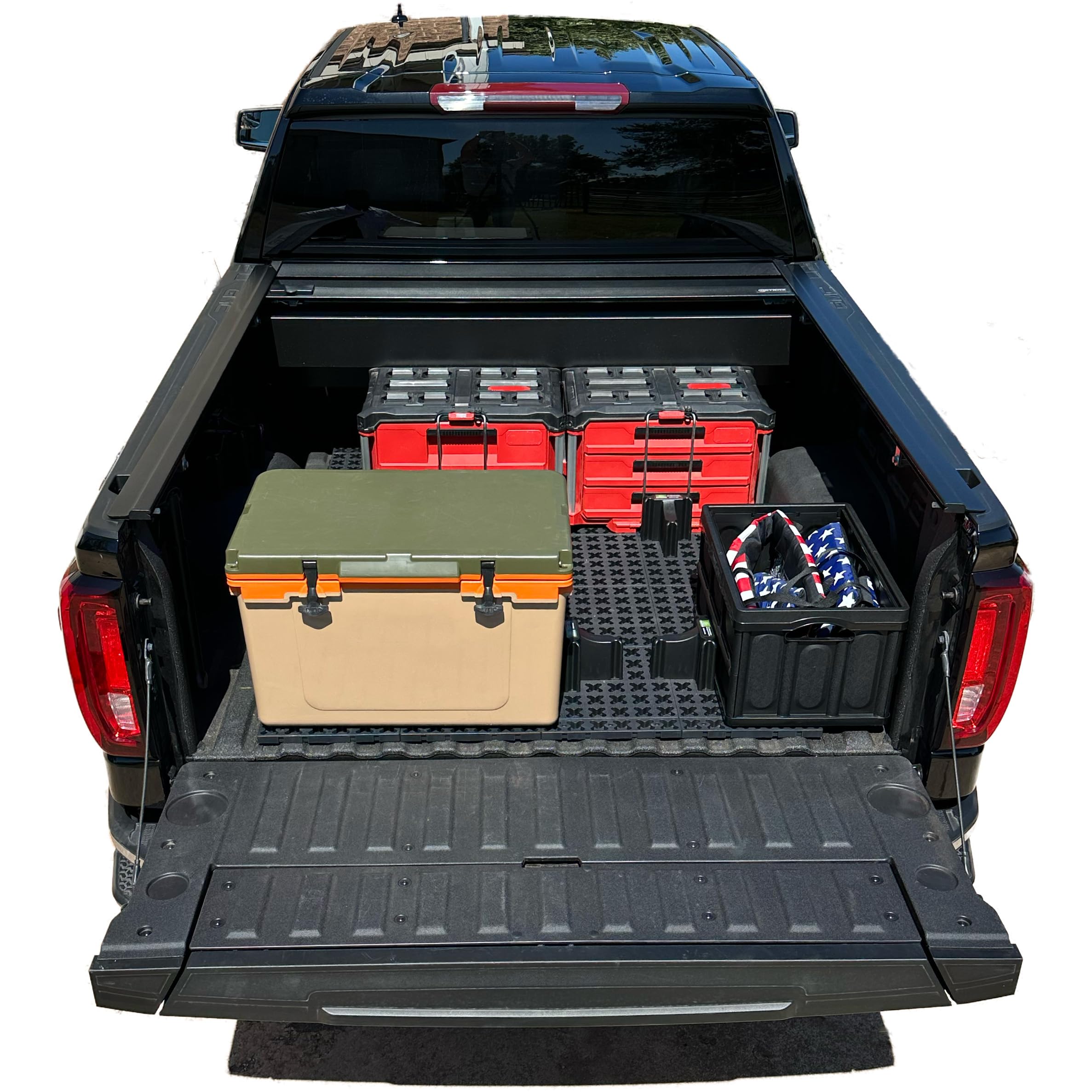 Amazon.com: Tmat Truck Bed Organizer Storage System Slide Out Mat (Universal Fit for Short Beds ...