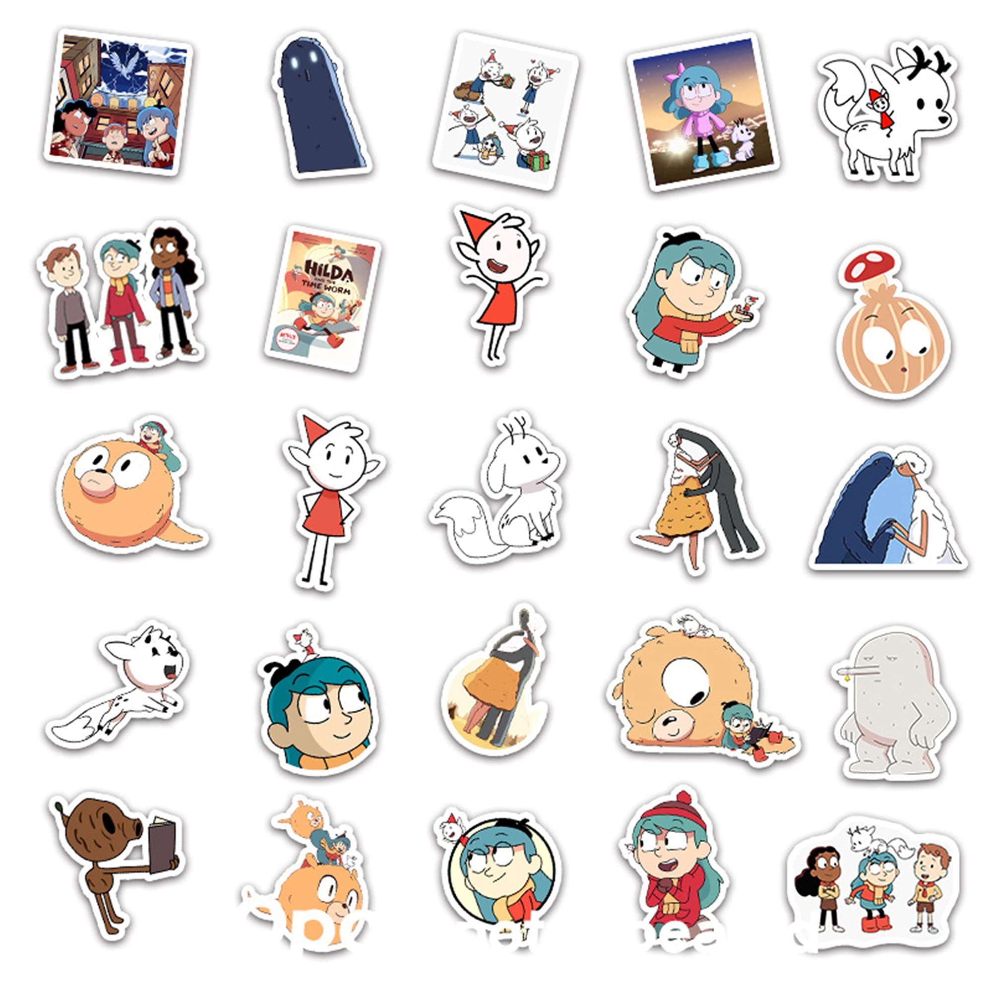 Hilda Stickers, 50PCs, Aesthetic Vinyl Waterproof Decals, Cartoon TV ...