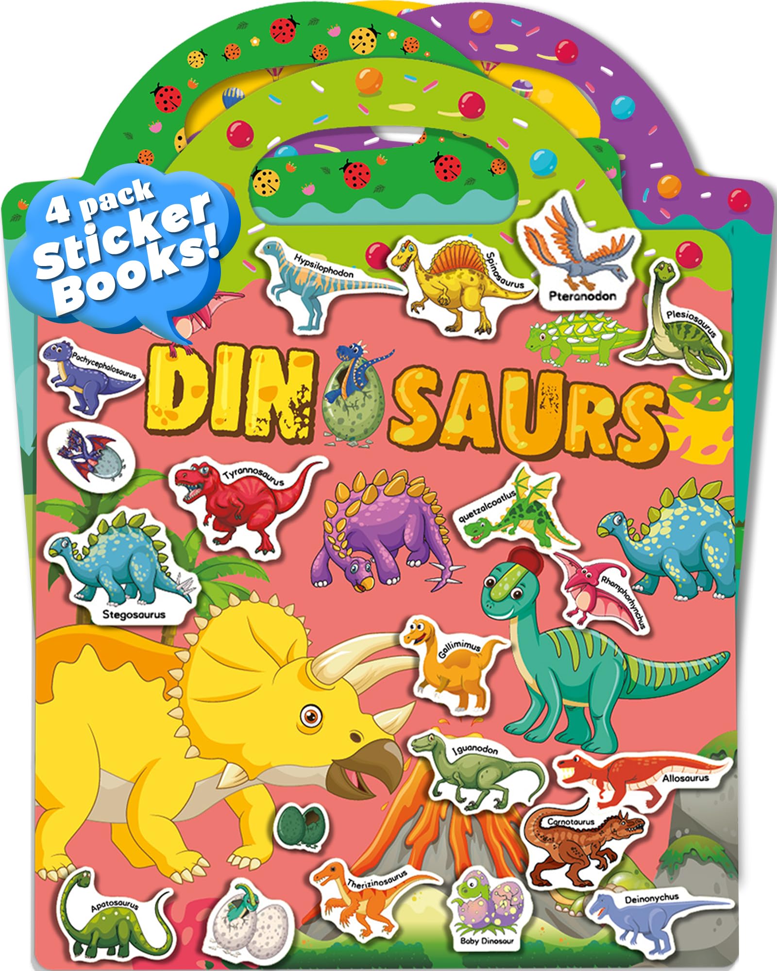 Amazon.com: 4 Pack Reusable Sticker Book for Toddlers, Toddler Sticker ...