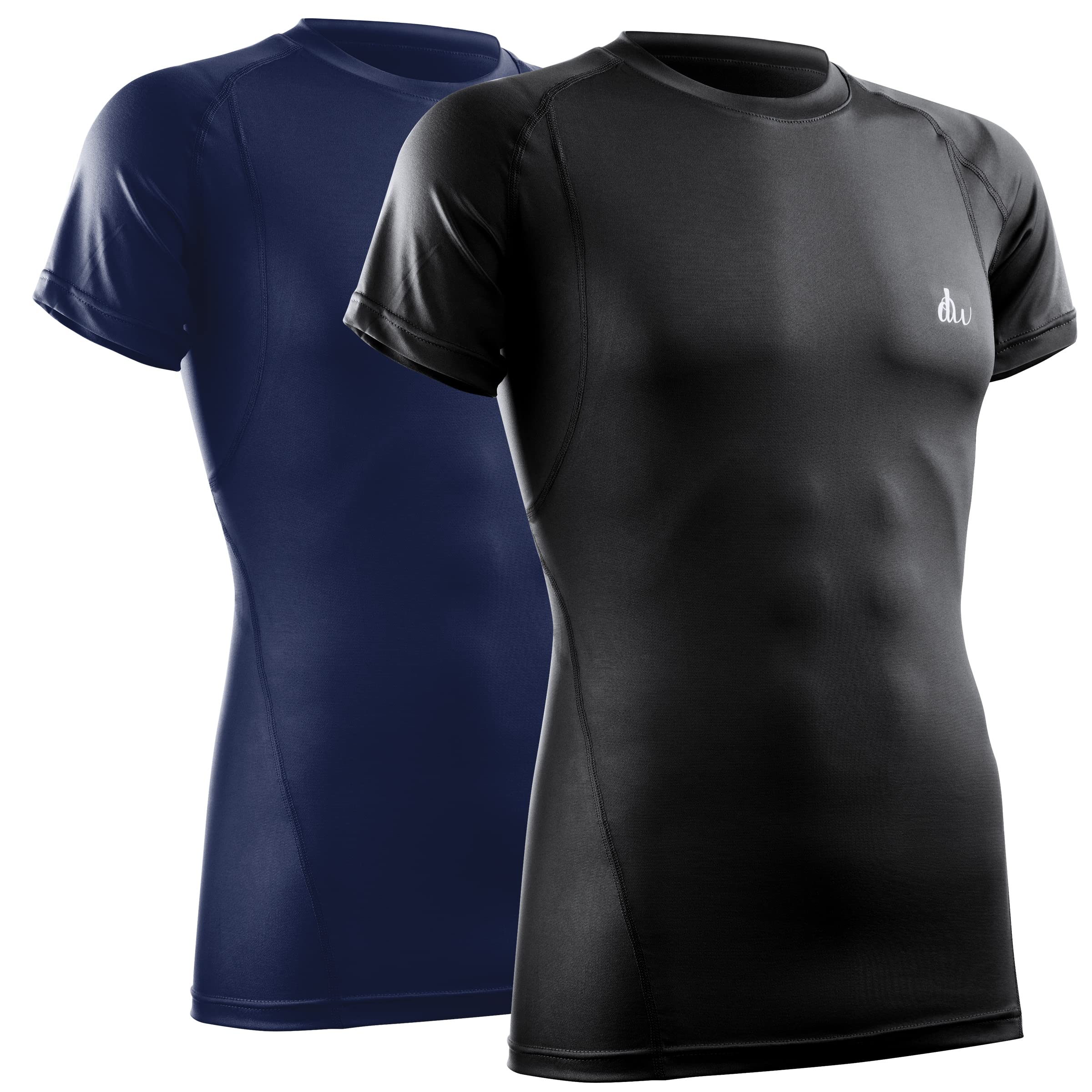 Mens Compression Shirt Short Sleeve Dry-fit Athletic Base-Layer T-Shirt ...