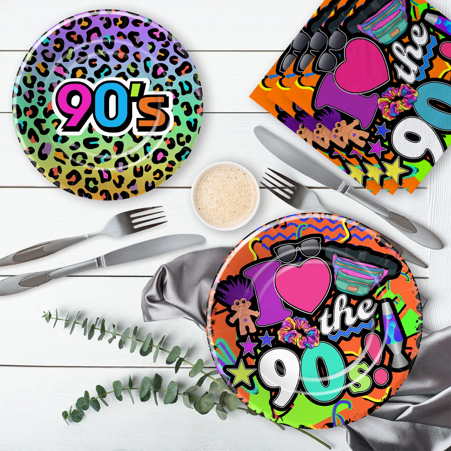 Snapklik.com : HIPVVILD 90s Party Decorations Tableware - 90s Theme ...
