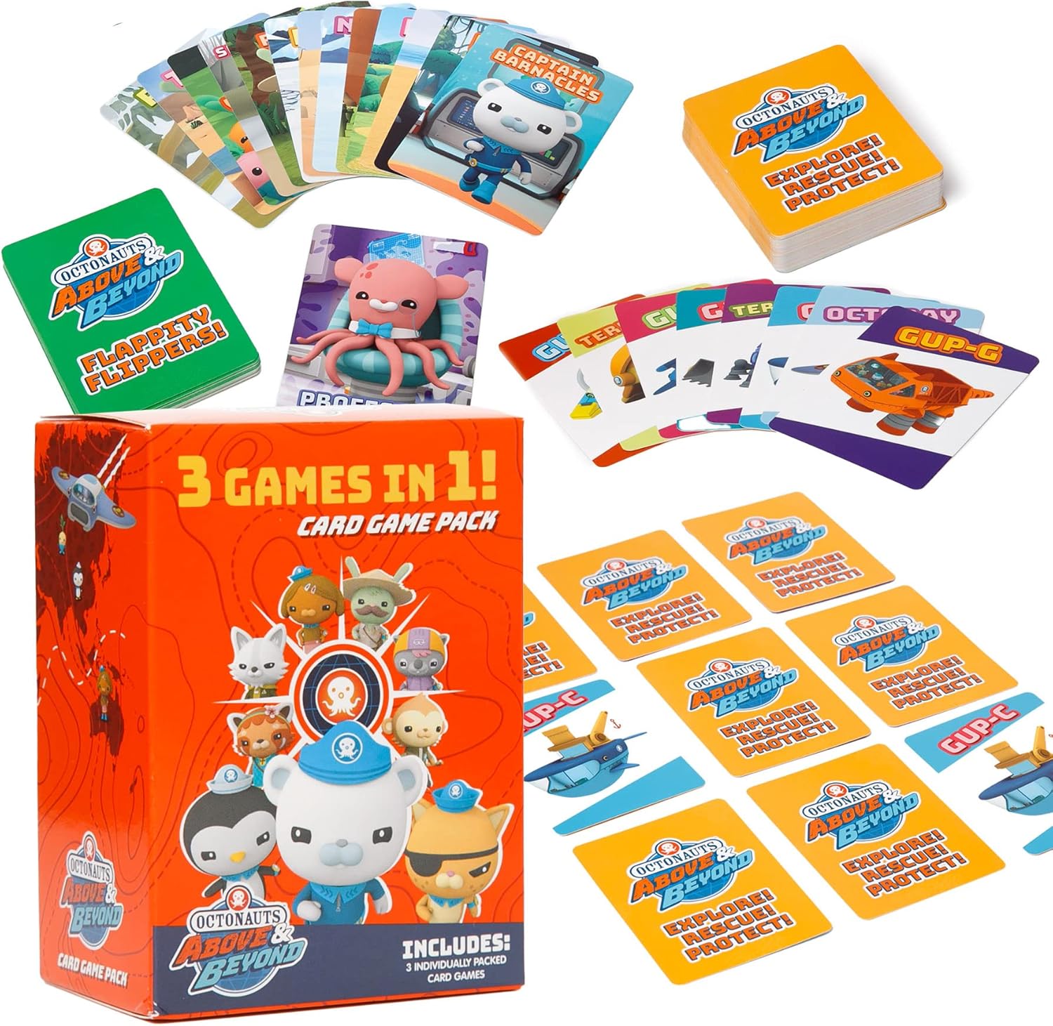 Octonauts – Juegos de cartas clásicos para niños incluye tres juegos ...