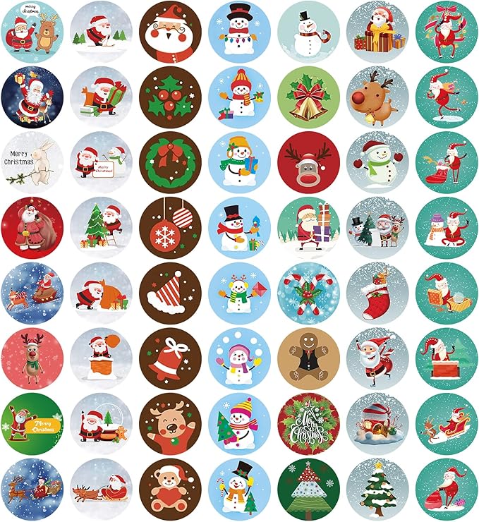 Amazon.com: Christmas Stickers,504 PCS Christmas Stickers Labels ...