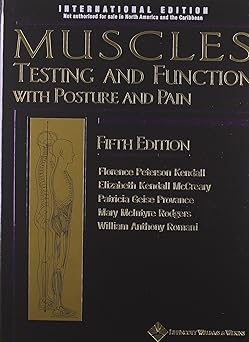 Muscles: Testing and Function, with Posture and Pain : Kendall ...