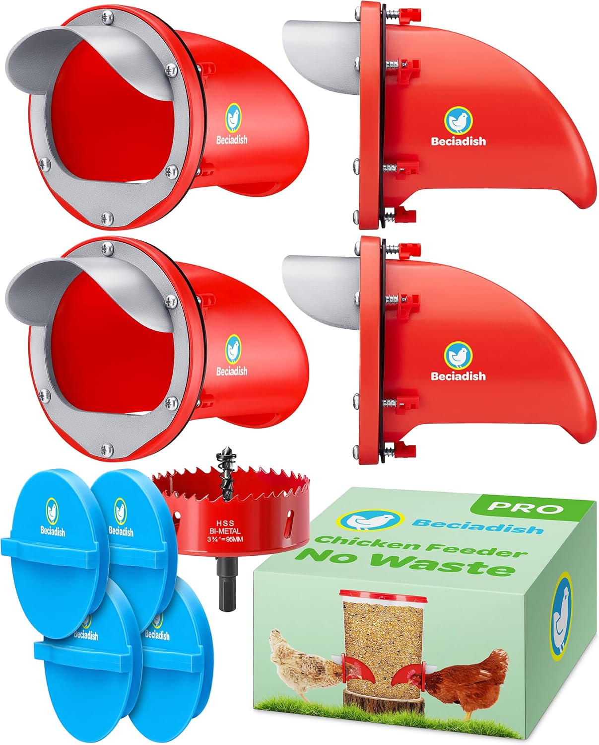 Amazon.com : Beciadish DIY Chicken Feeder, Enhanced PRO Chicken Feeders ...