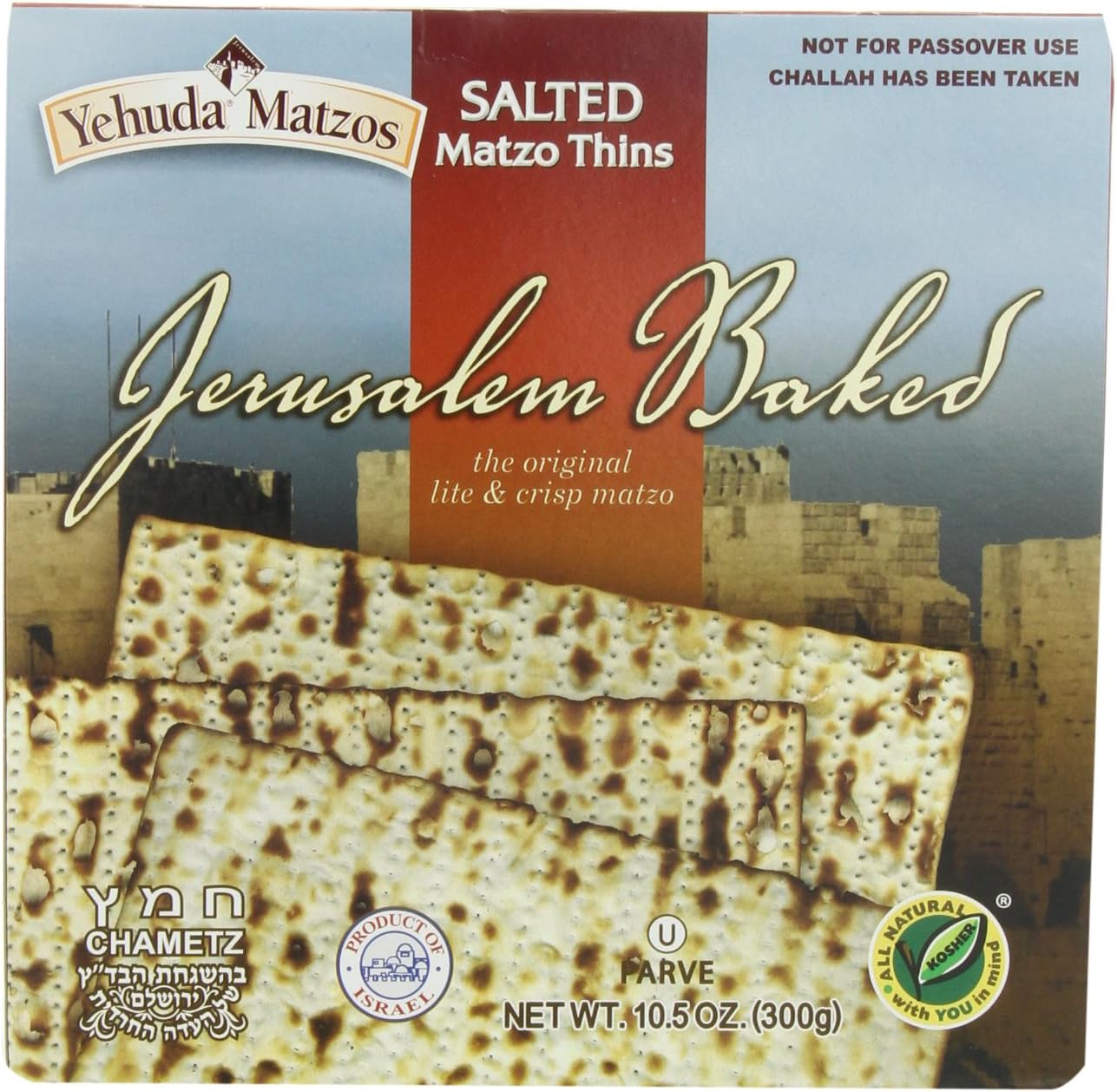 Amazon.com : Yehuda Matzo Thins Lightly Salted, 10.5-Ounce (Pack of 6 ...