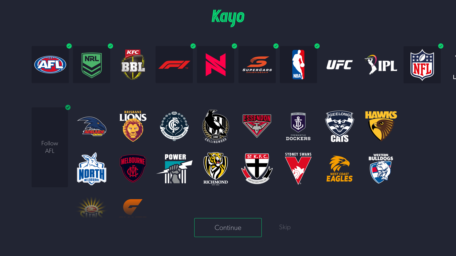 Kayo Sports:Amazon.com.au:Appstore for Android