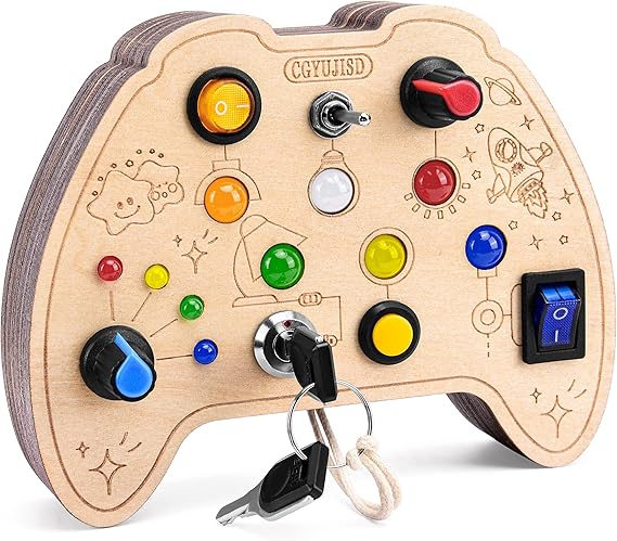 Amazon.com: CGYUJISD Busy Board with led Light,Switch Board,Montessori ...