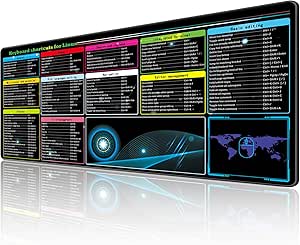 Amazon.com: BIRSUKL Linux Keyboard Shortcuts Mouse Pad, Extended Large ...