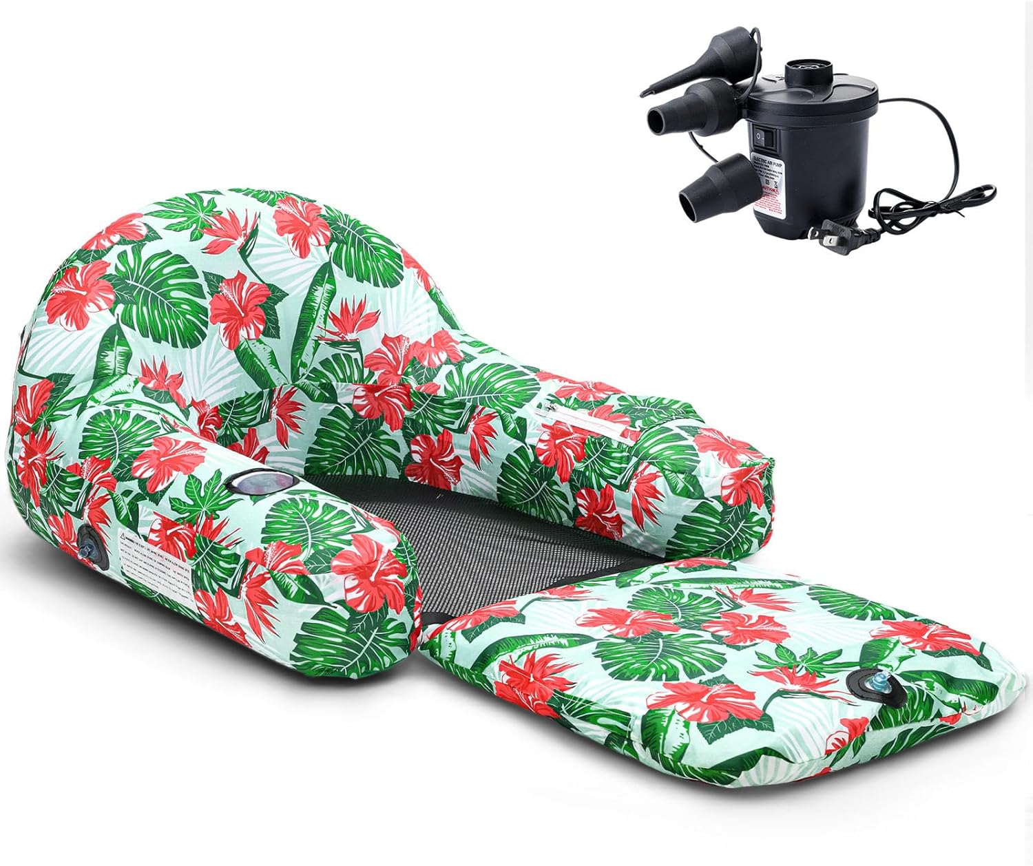 Amazon.com: Simgoing Fabric Covered Pool Float Lounge for Adults 2 in 1 ...