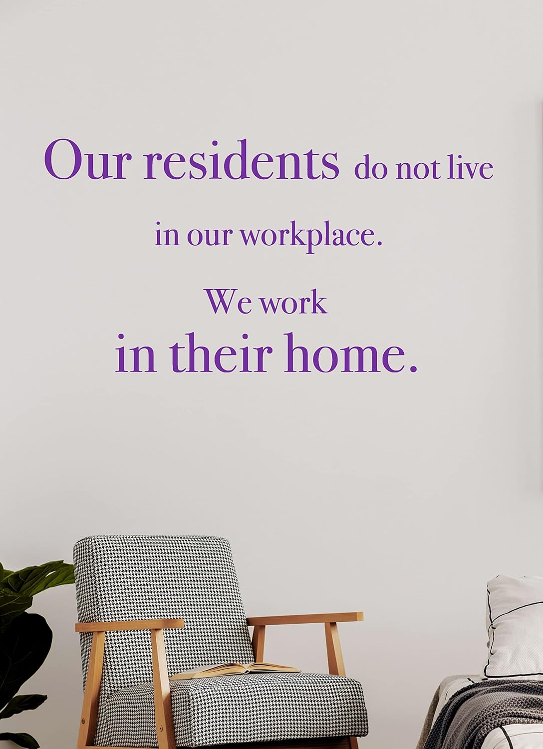 Amazon.com: Wall Vinyl Decal Quote Our Residents Do Not Live in ...