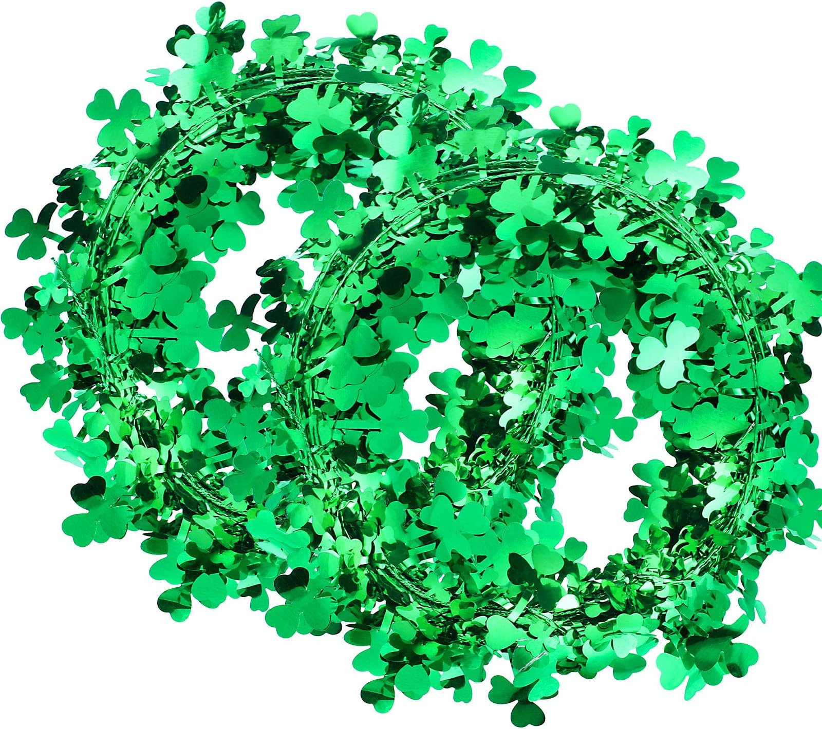 Amazon.com: WILLBOND St. Patrick's Day Shamrock Garland Each Garland 23 ...