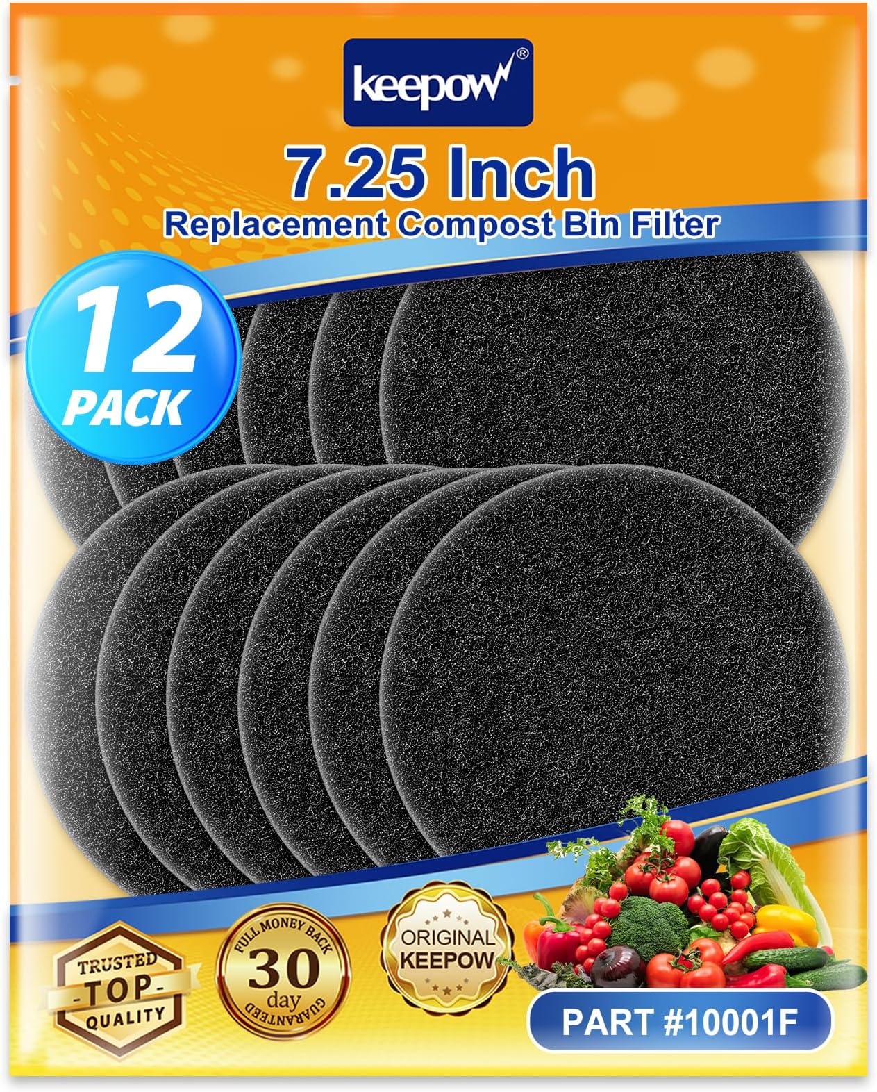 Amazon.com : Abakoo Compost Bin Filters, 12 Packs, Activated Carbon ...
